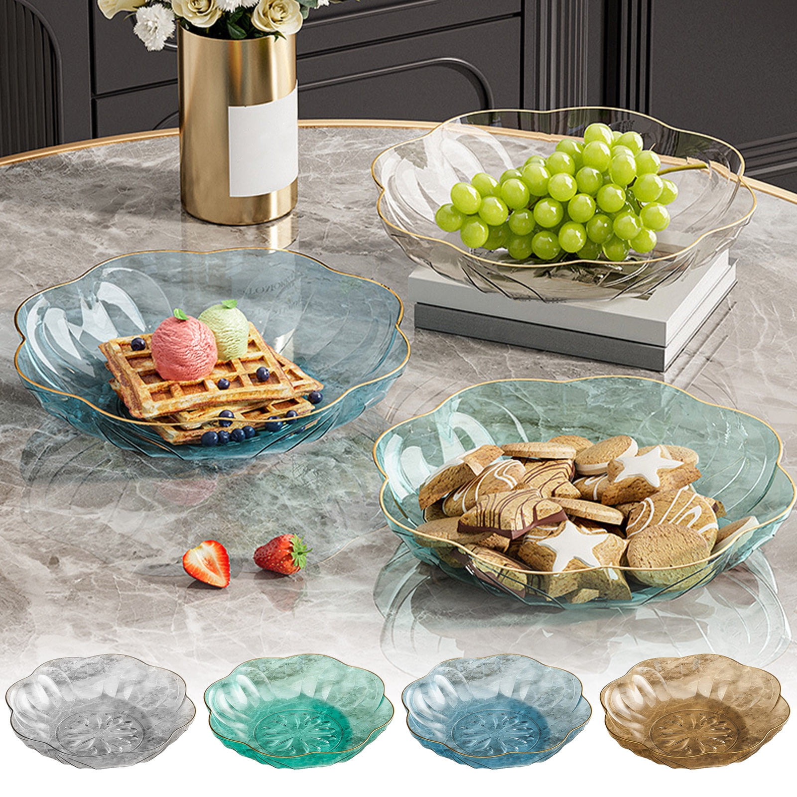 mtvxesu Clear Plastic Vegetable Tray with Diamond Cut Pattern - 20x20x4 ...