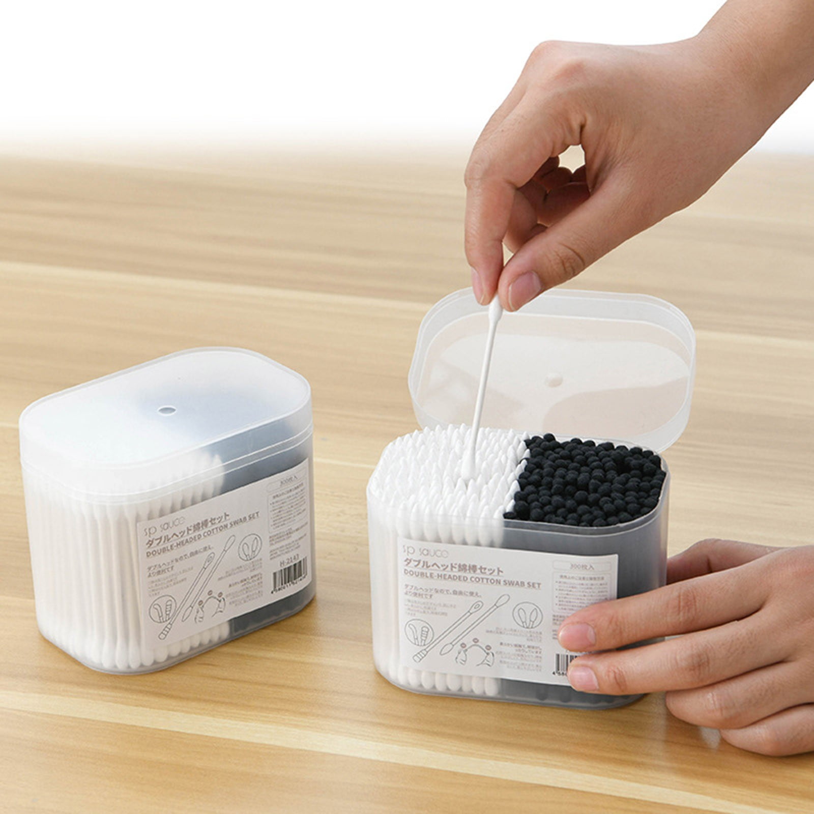 mtvxesu Cotton Swab, 300PCS Double Head Helical Paper Swabs Cotton ...