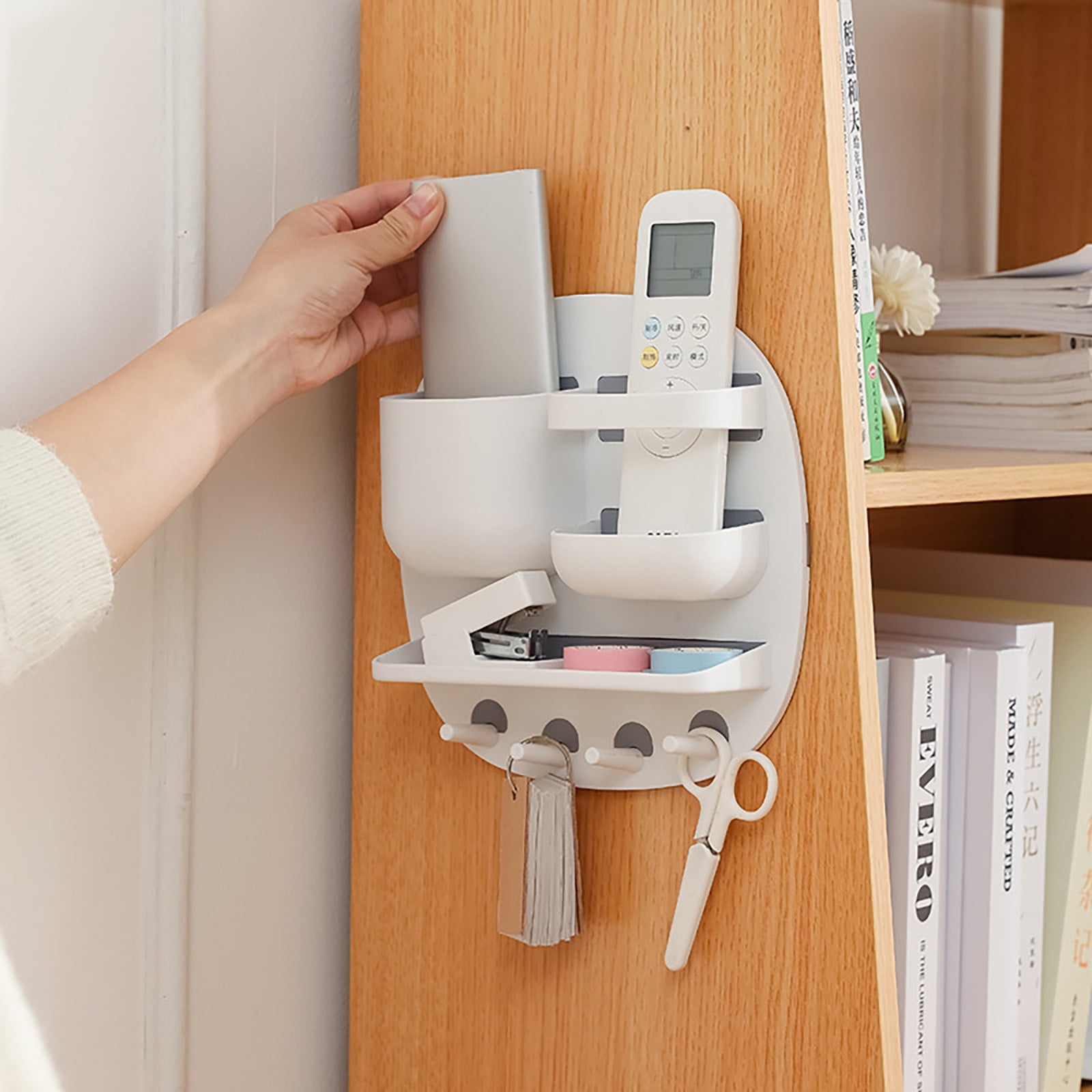 mtvxesu Cube Storage Shelf, Self-adhesive Side Storage Box Wall-mounted ...