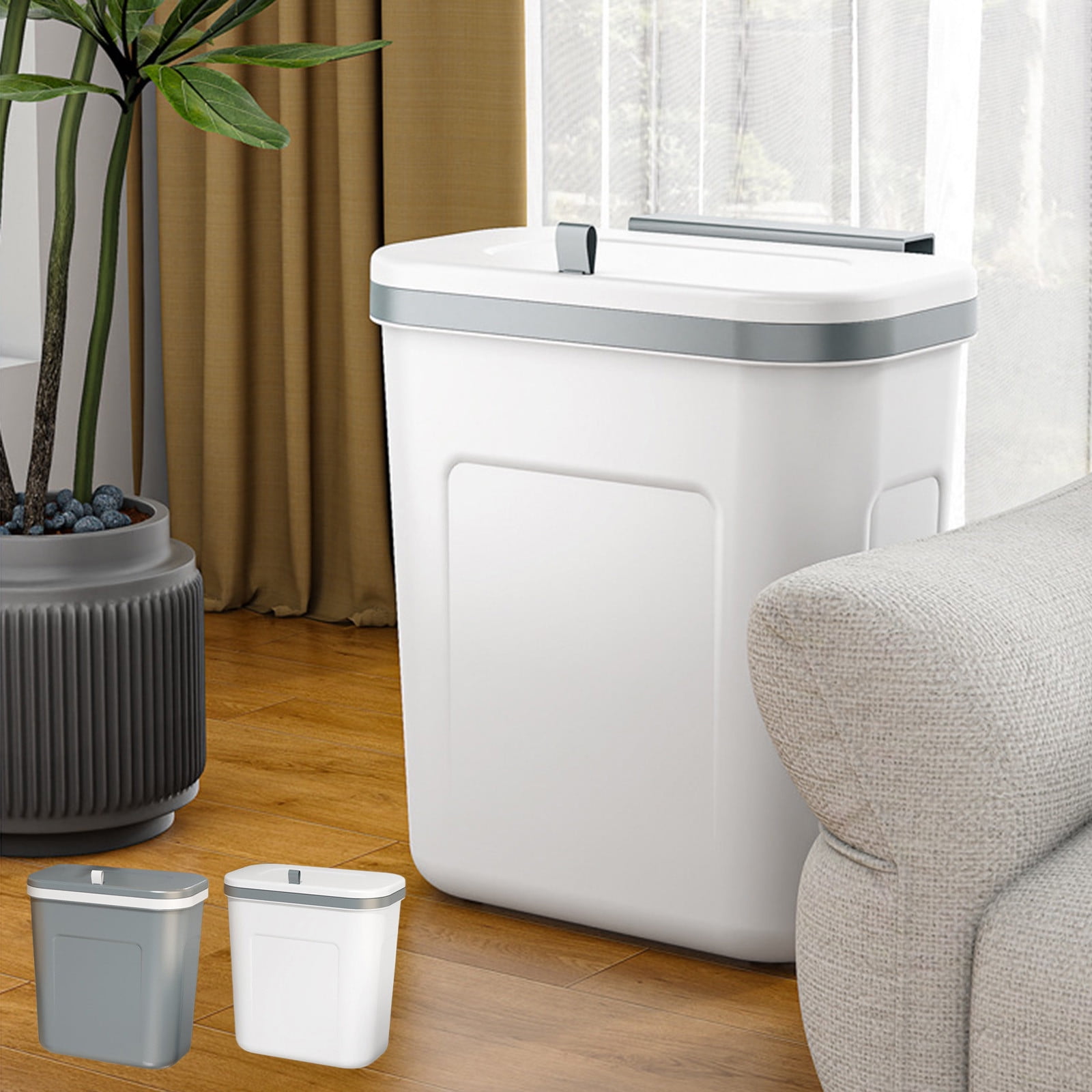 mtvxesu Dustbins for Bathroom, Wall Mounted Garbage Can, Plastic ...
