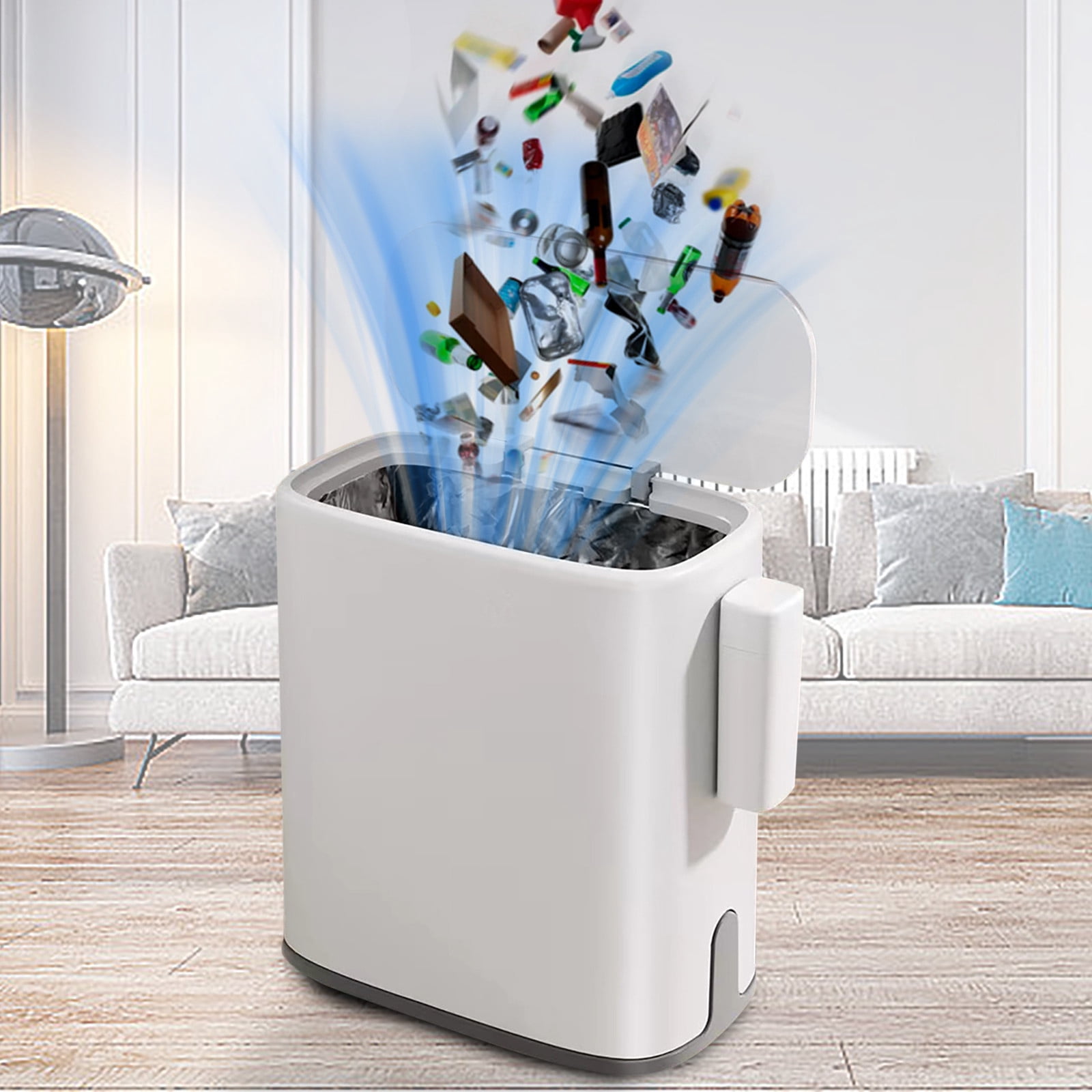 mtvxesu Dustbins for Kitchen, Press-Type Large Toilet Trash Can With ...