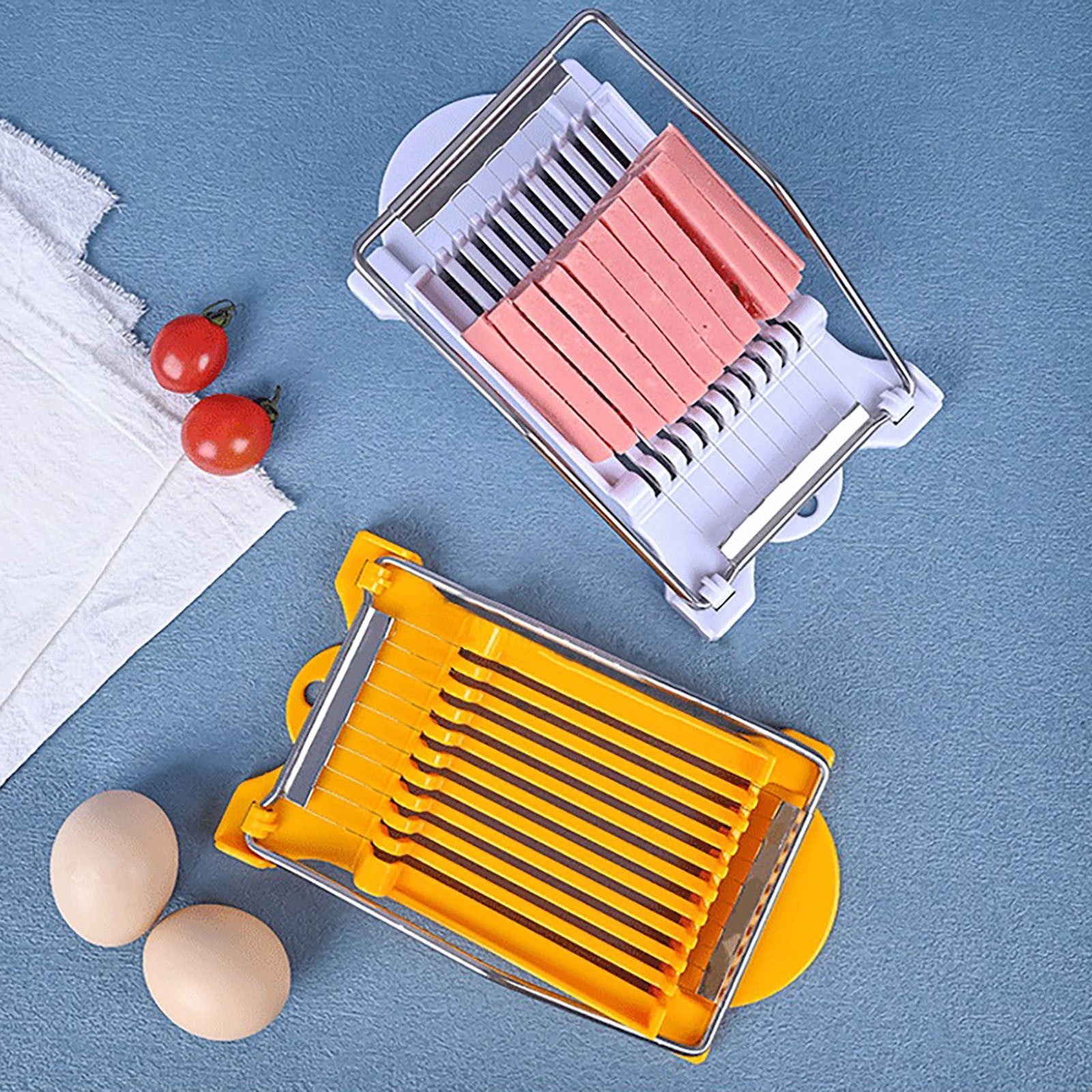 mtvxesu Egg Cutter Tool, Luncheon Meat, Stainless Steel Wire, Cut Into ...