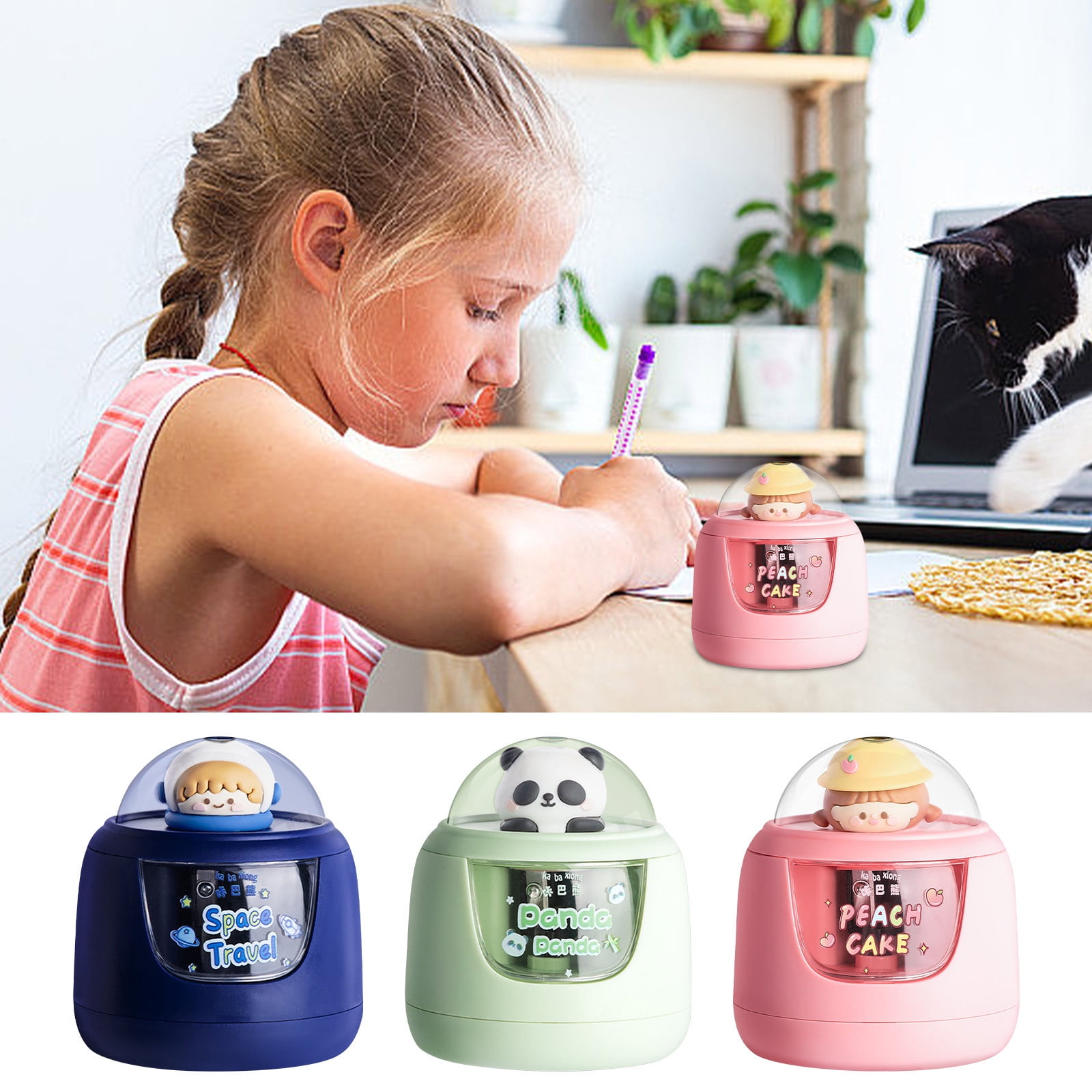 mtvxesu Electric Pencil Sharpener, Automatic Pencil Sharpener Electric ...