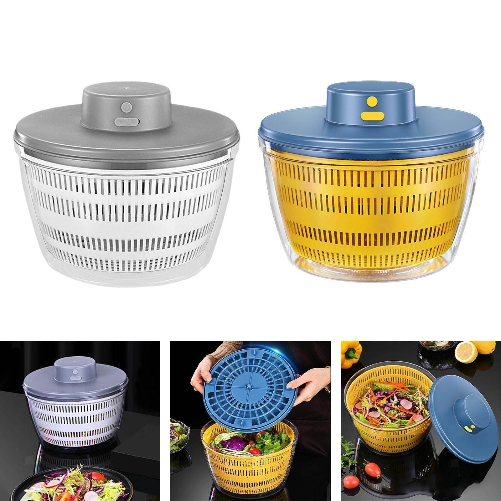 mtvxesu Electric Salad Spinner, Electric Vegetable Dehydrator, Kitchen ...
