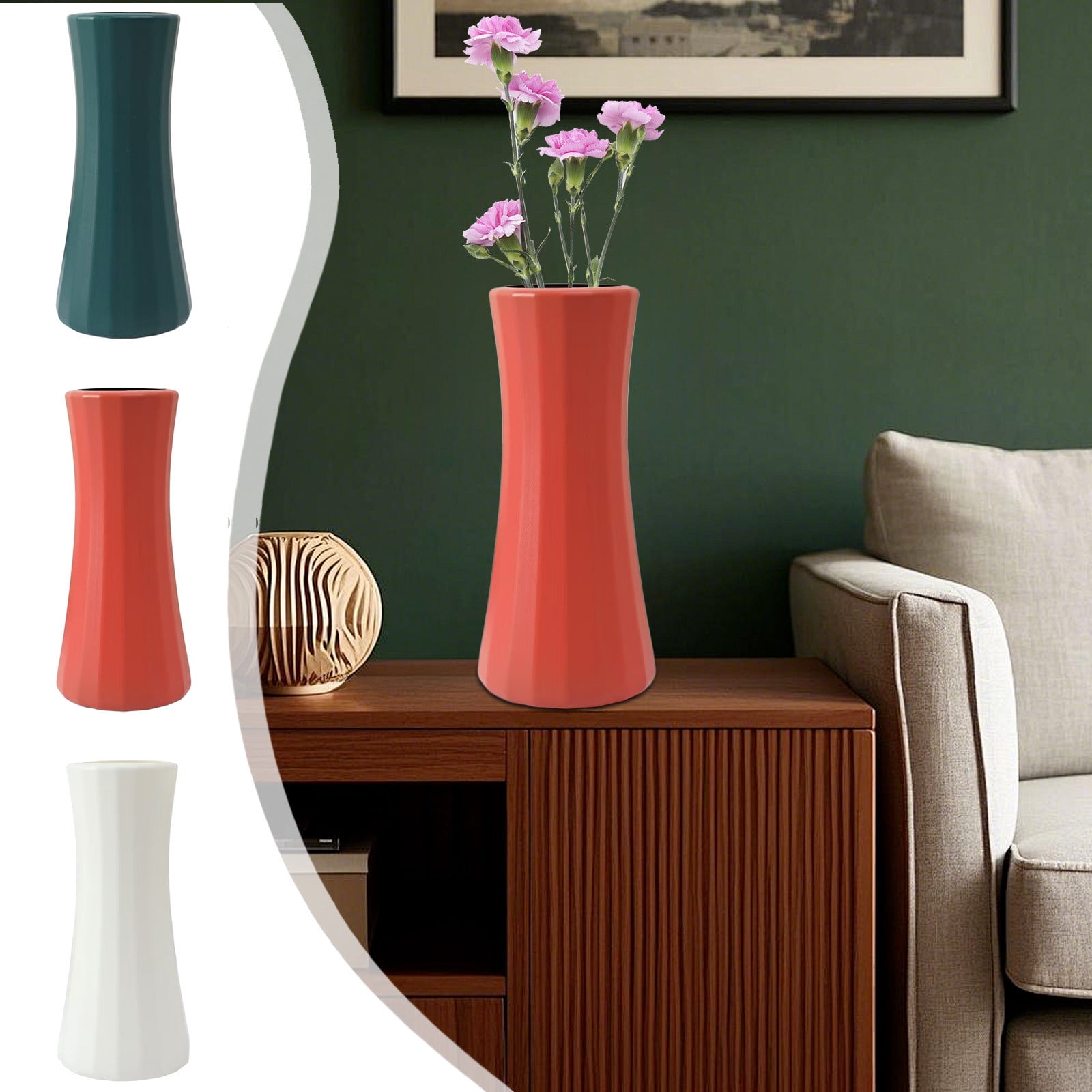 mtvxesu Elegant Plastic Slim Waist Vase Perfect For Weddings, Home ...