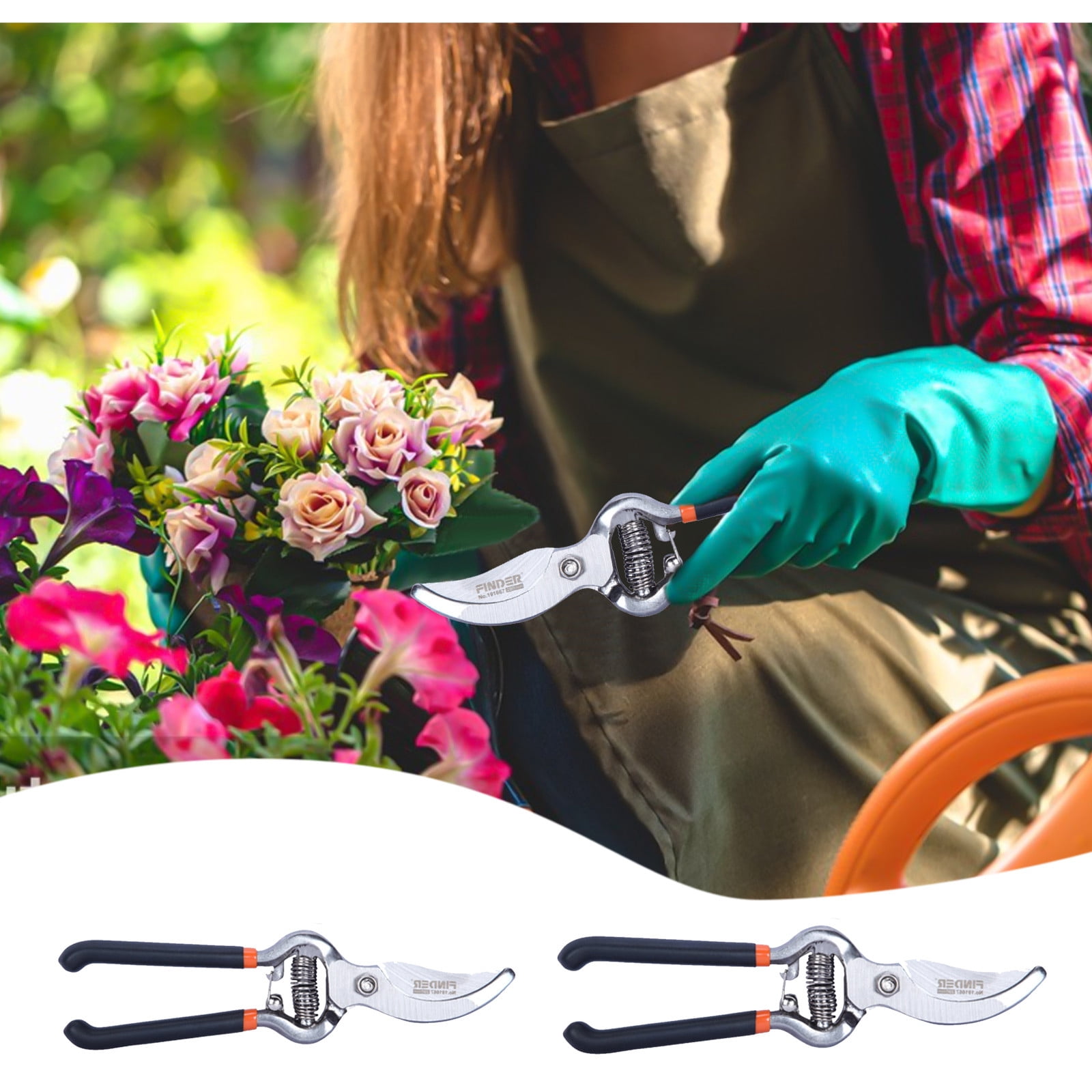 mtvxesu Flower Scissors, Heavy Duty Garden Bypass Pruning Shear Tree ...