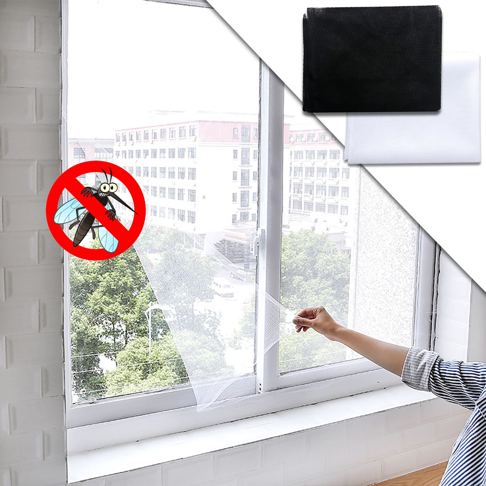 mtvxesu Fly Screen Door Mesh Magnetic, DIY Adhesive Anti-Mosquito ...