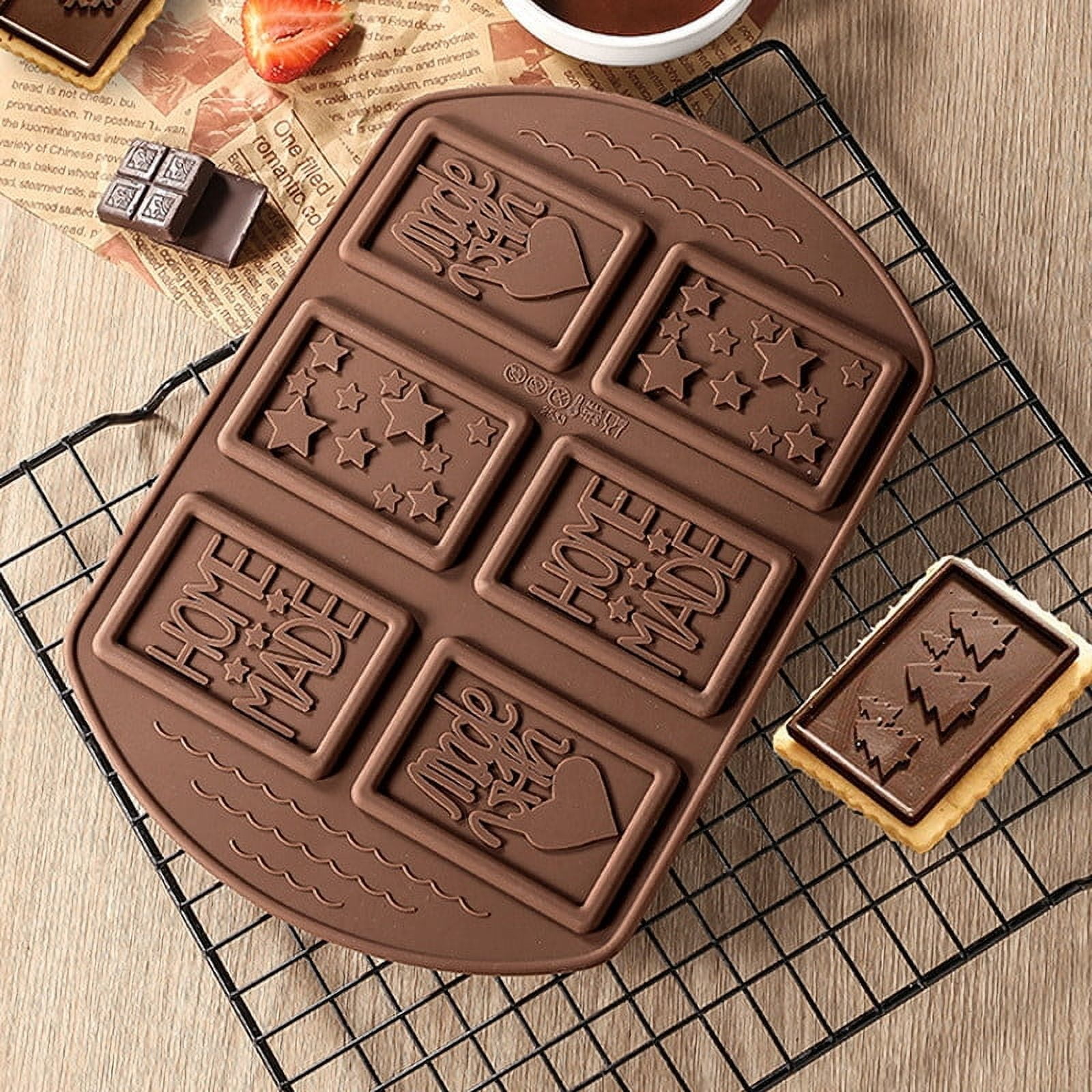mtvxesu Food Grade Chocolate Moulds Perforated Heart Letters Baking ...