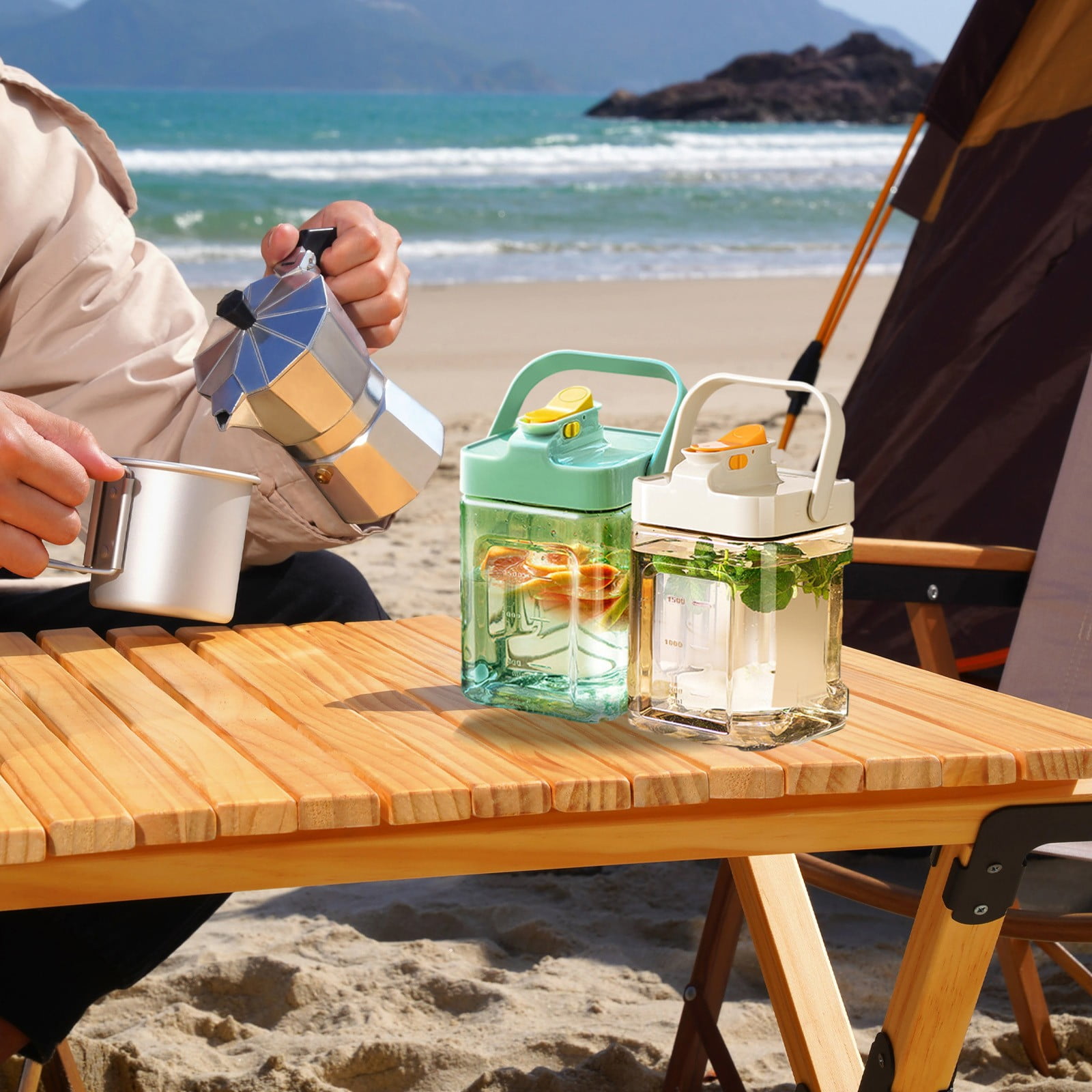 mtvxesu Kettlebells, 2.3L Large Capacity Plastic Beverage Dispenser ...