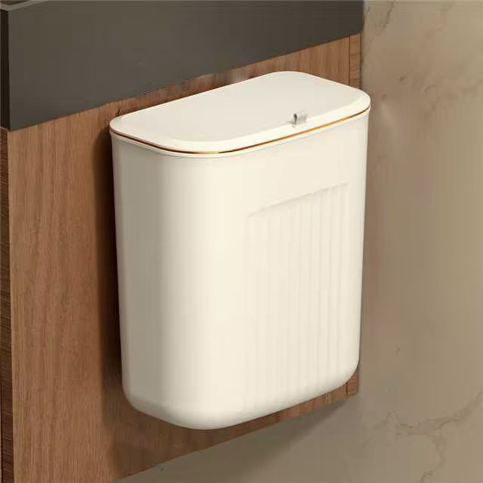 mtvxesu Kitchen Compost Bin, 10 Litre Hanging Trash Can with Lid ...