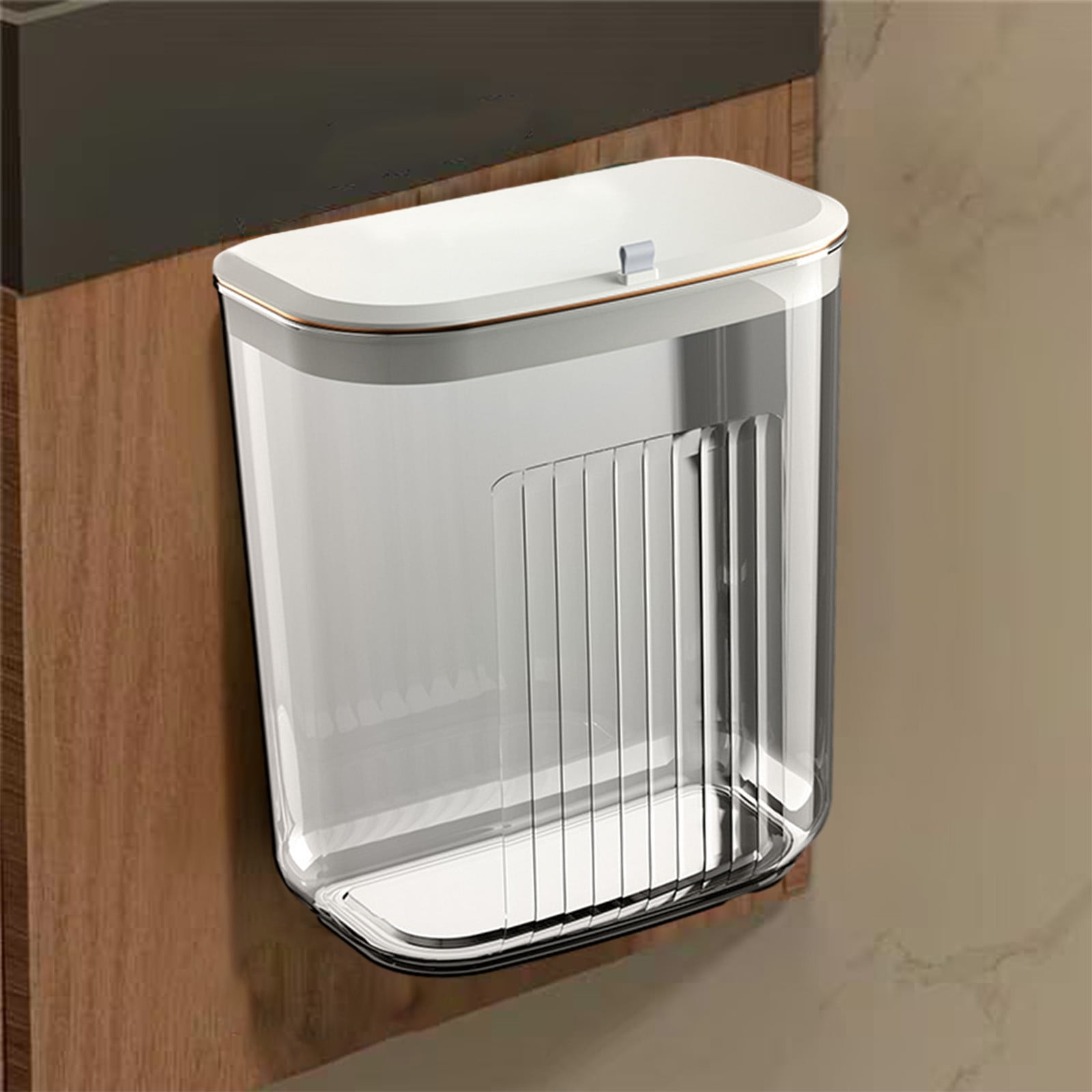 mtvxesu Kitchen Compost Bin, 10 Litre Hanging Trash Can with Lid ...