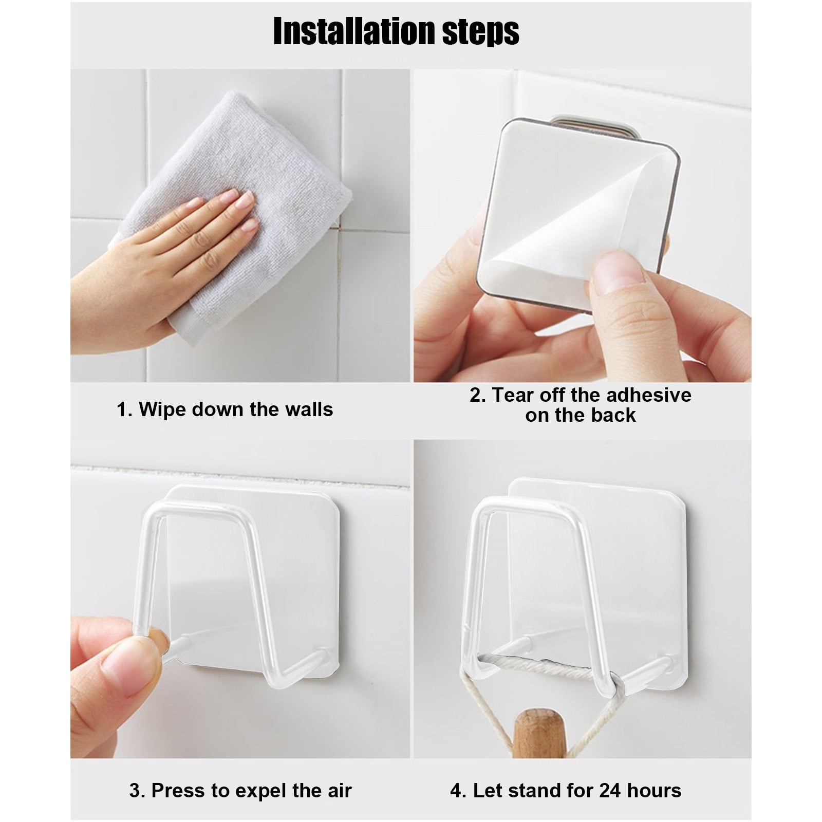 mtvxesu Kitchen Storage Rack, Wall-Mounted Kitchen Storage Rack, 304 ...