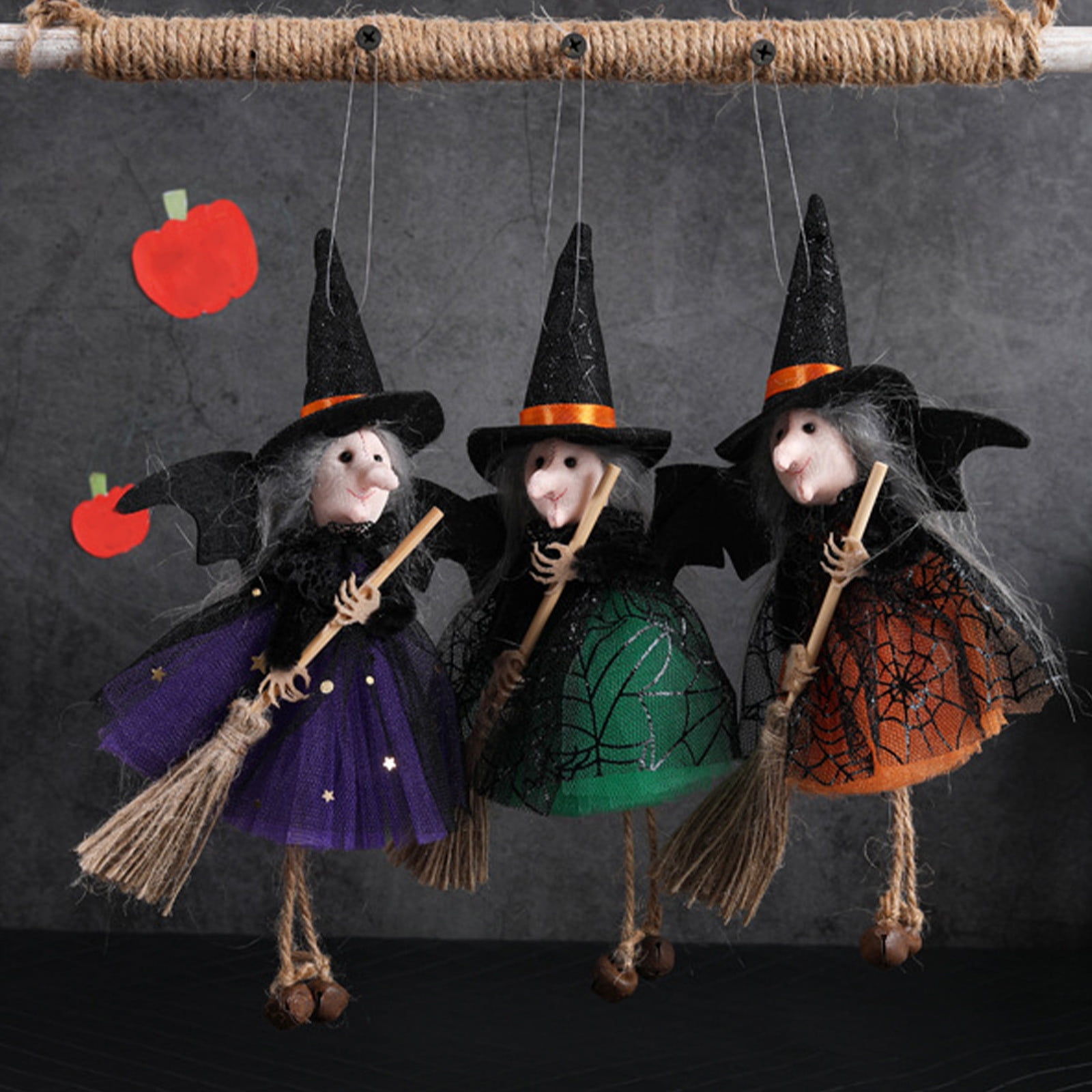 mtvxesu Lovely Witch Decor Suspending Witch Figurine For Halloween ...