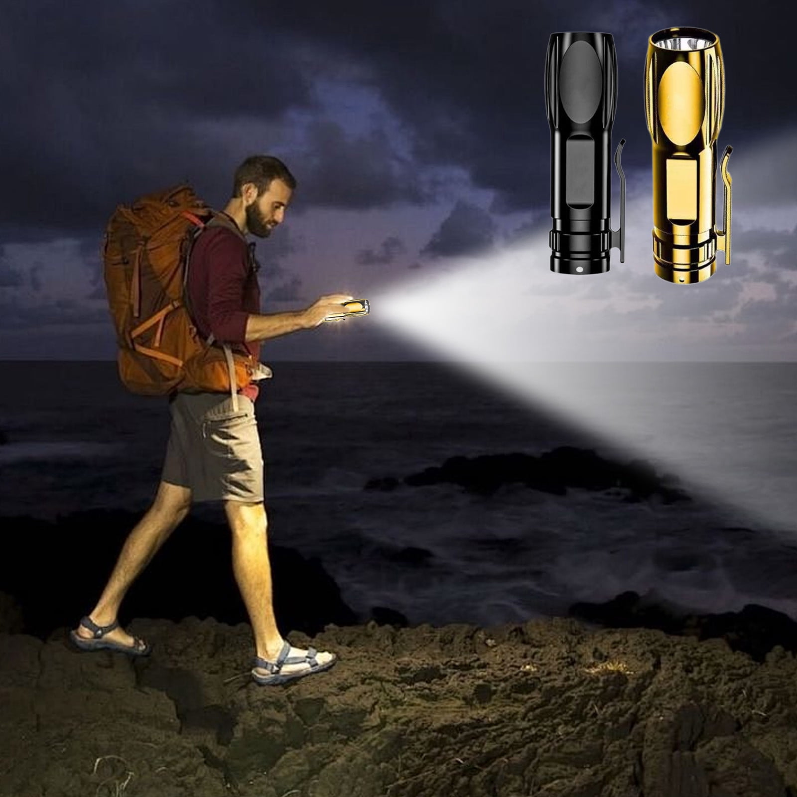 mtvxesu Mini Flashlight, Mini Flashlight, Rechargeable Ultra-Bright LED ...
