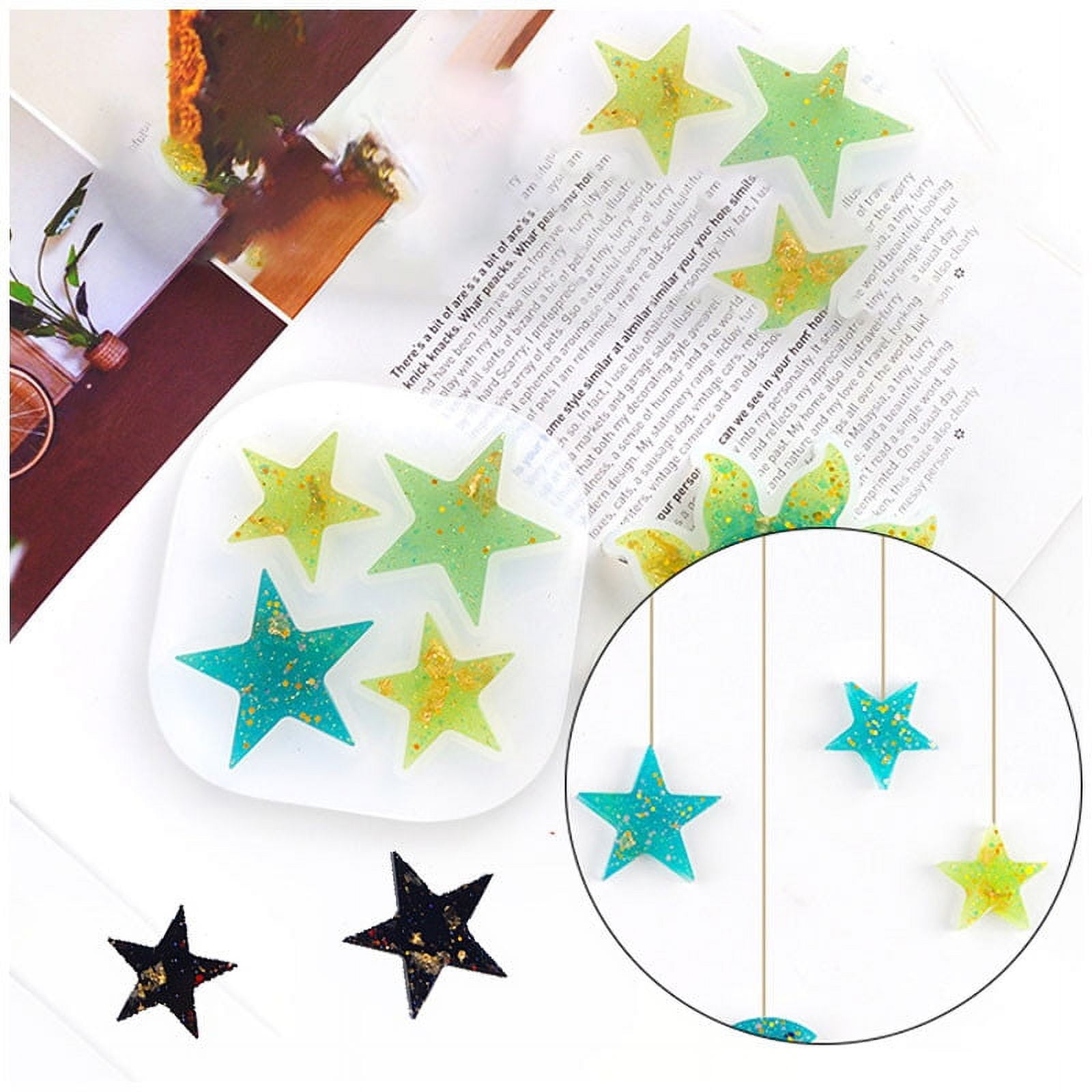 mtvxesu Molde Para Gelatina, Star Sun Crystal Drop Hanging Ornaments ...