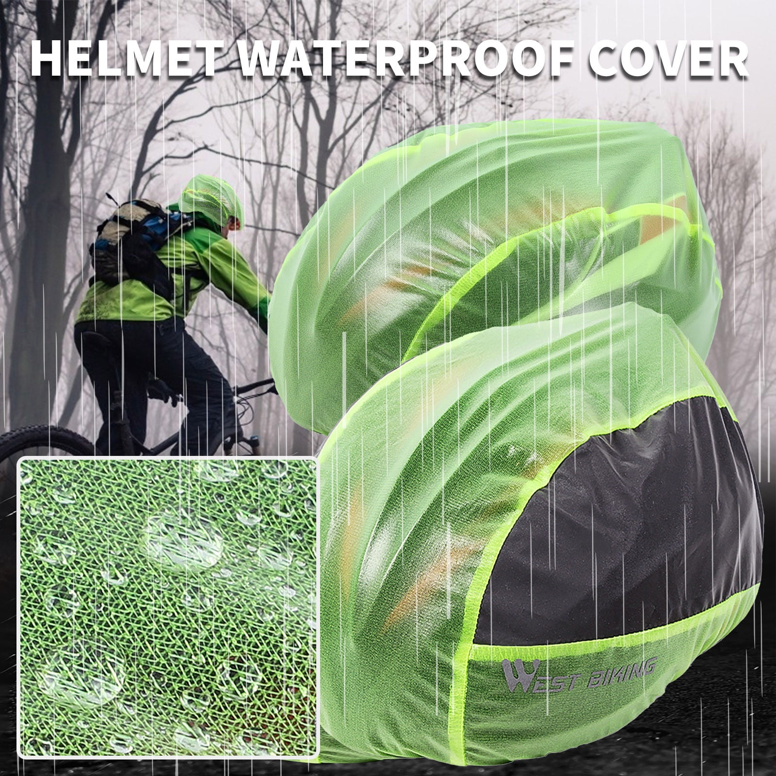 mtvxesu Mountain Bike Helmet Full Face, Cycling Helmet Rain Cover Road ...