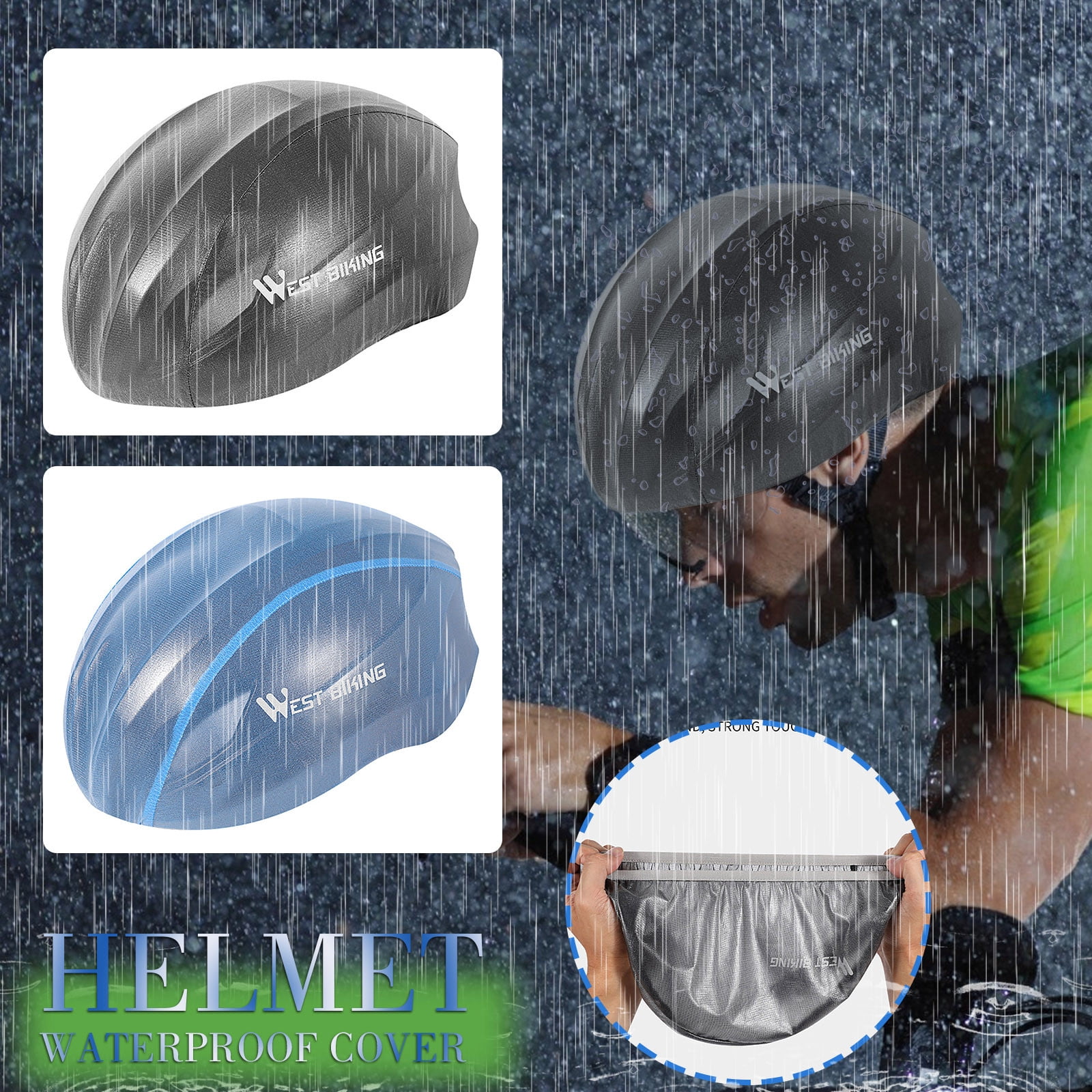 mtvxesu Mountain Bike Helmets for Men Full Face, Cycling Helmet Rain ...