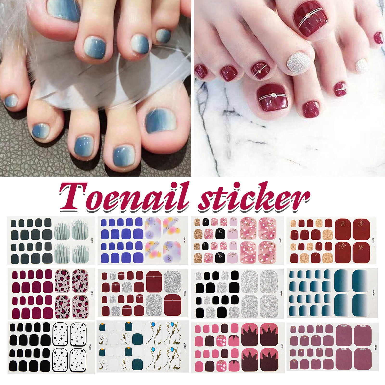 mtvxesu Nail Art Accessories, Foot Stickers For Nails Diy Nail Art ...