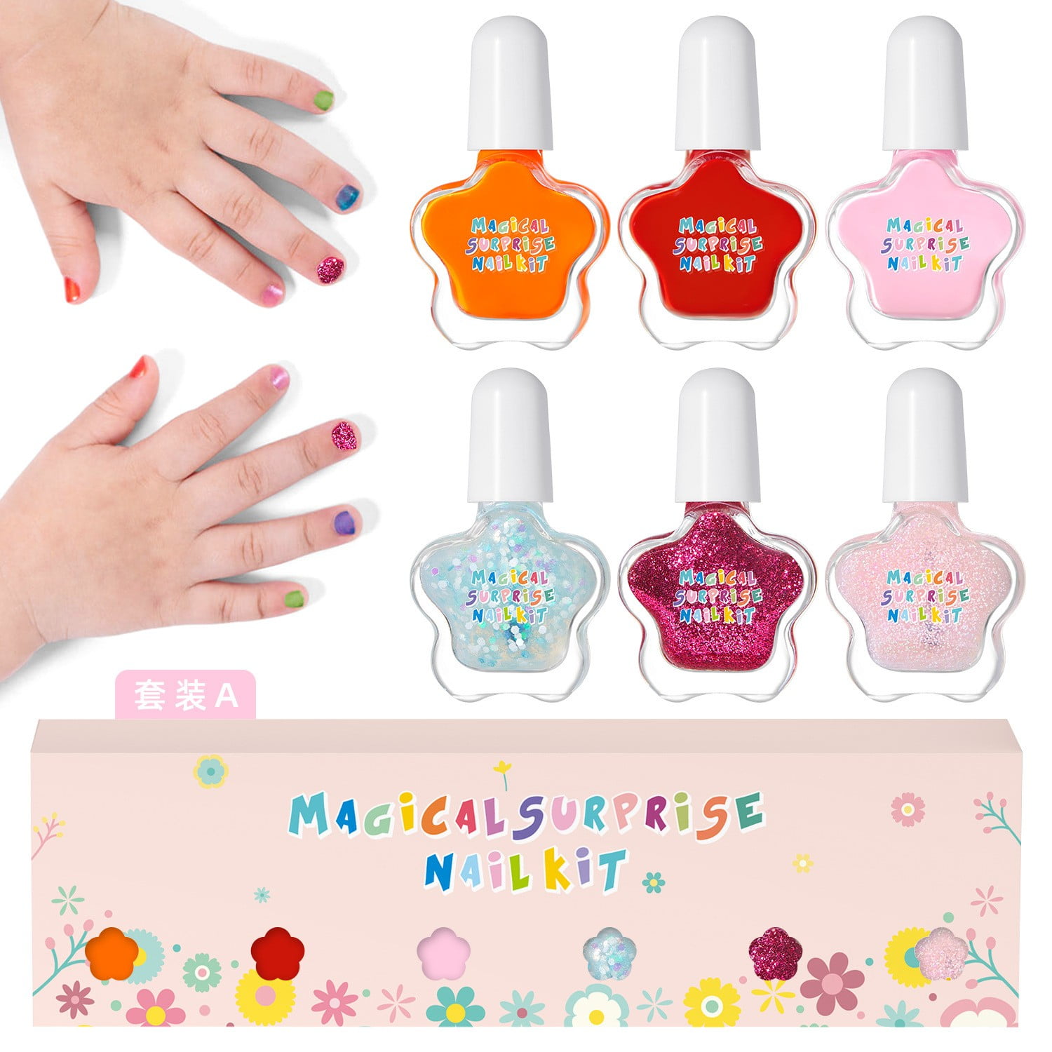 mtvxesu Nail Polish, Kids Peelable Water Based Nail Polish Set Non ...