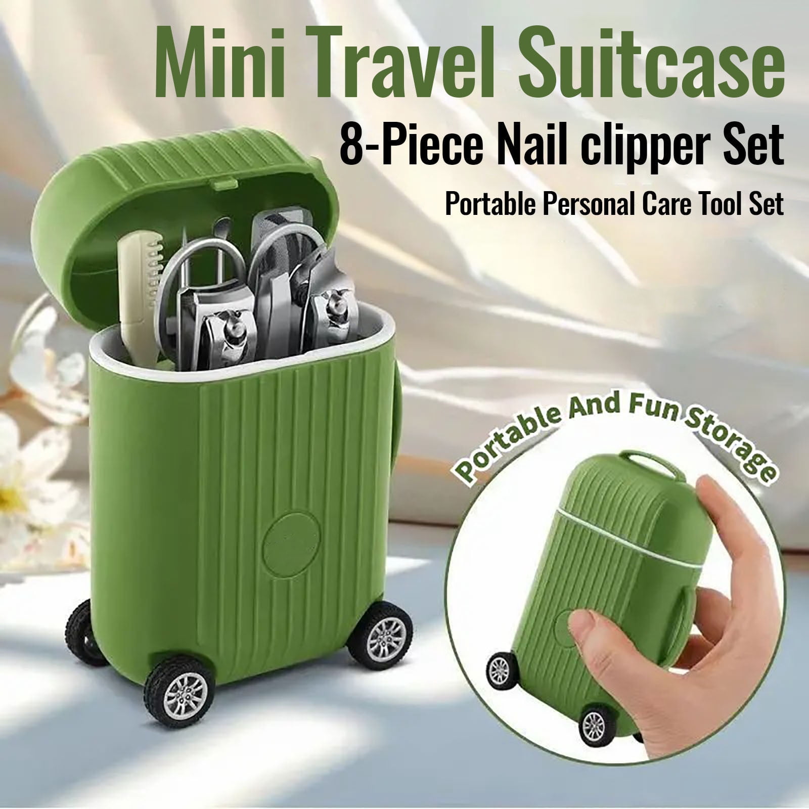 mtvxesu Nail Set Kit, 8Pcs Modern Nail Clipper Set With Storage Case ...