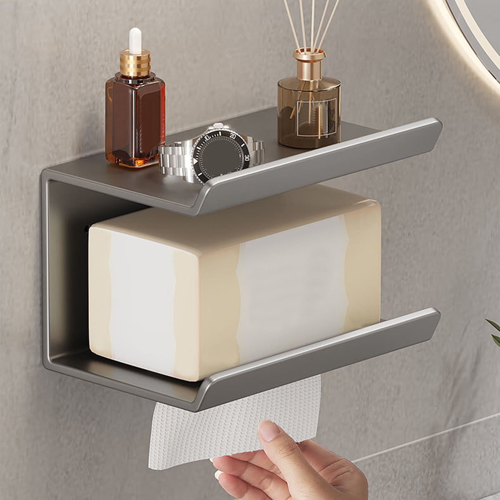 mtvxesu Overhead Garage Storage Rack, Bathroom Tissue Stand, No ...