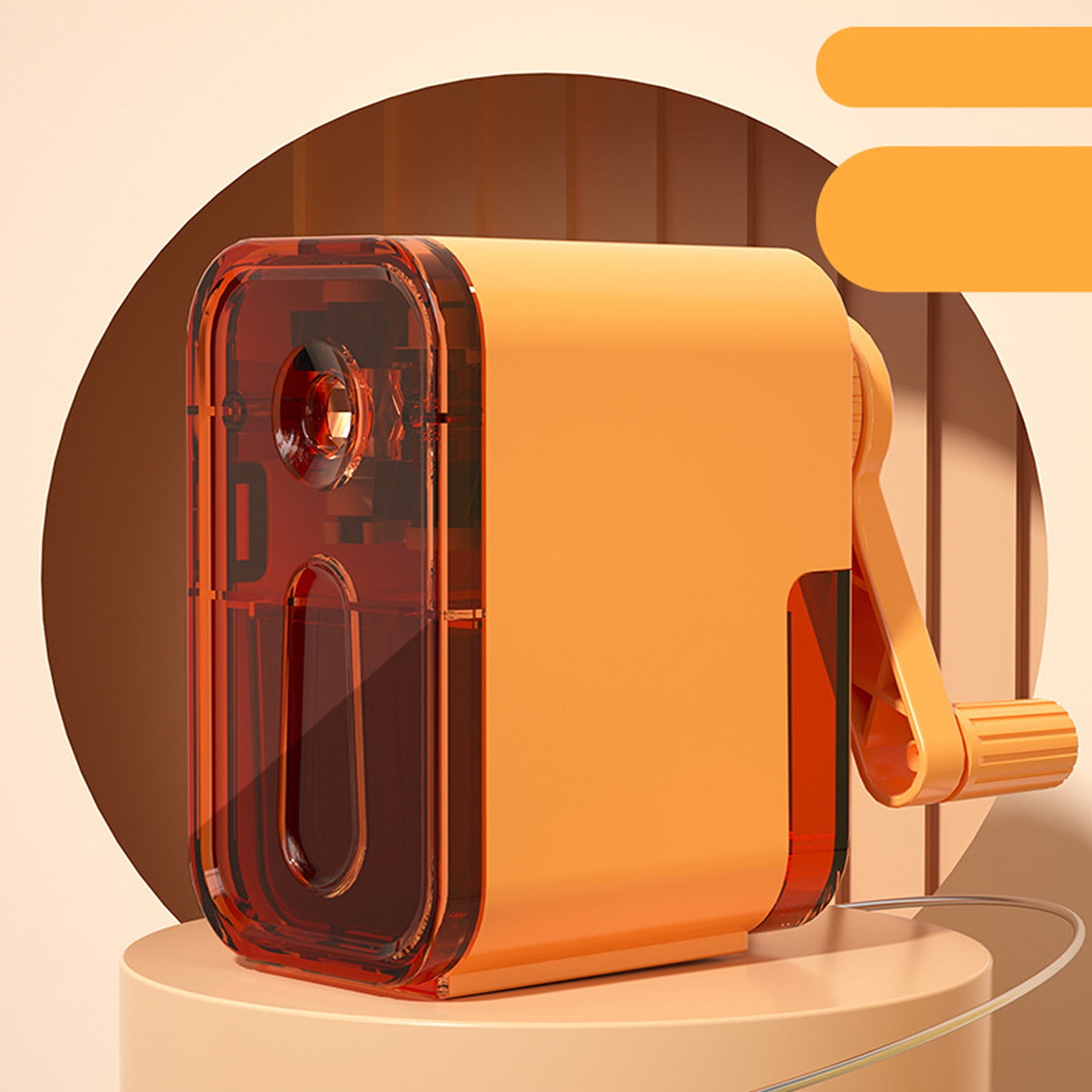 mtvxesu Pencil Sharpener with Receptacle, Pencil Sharpener Black Manual ...