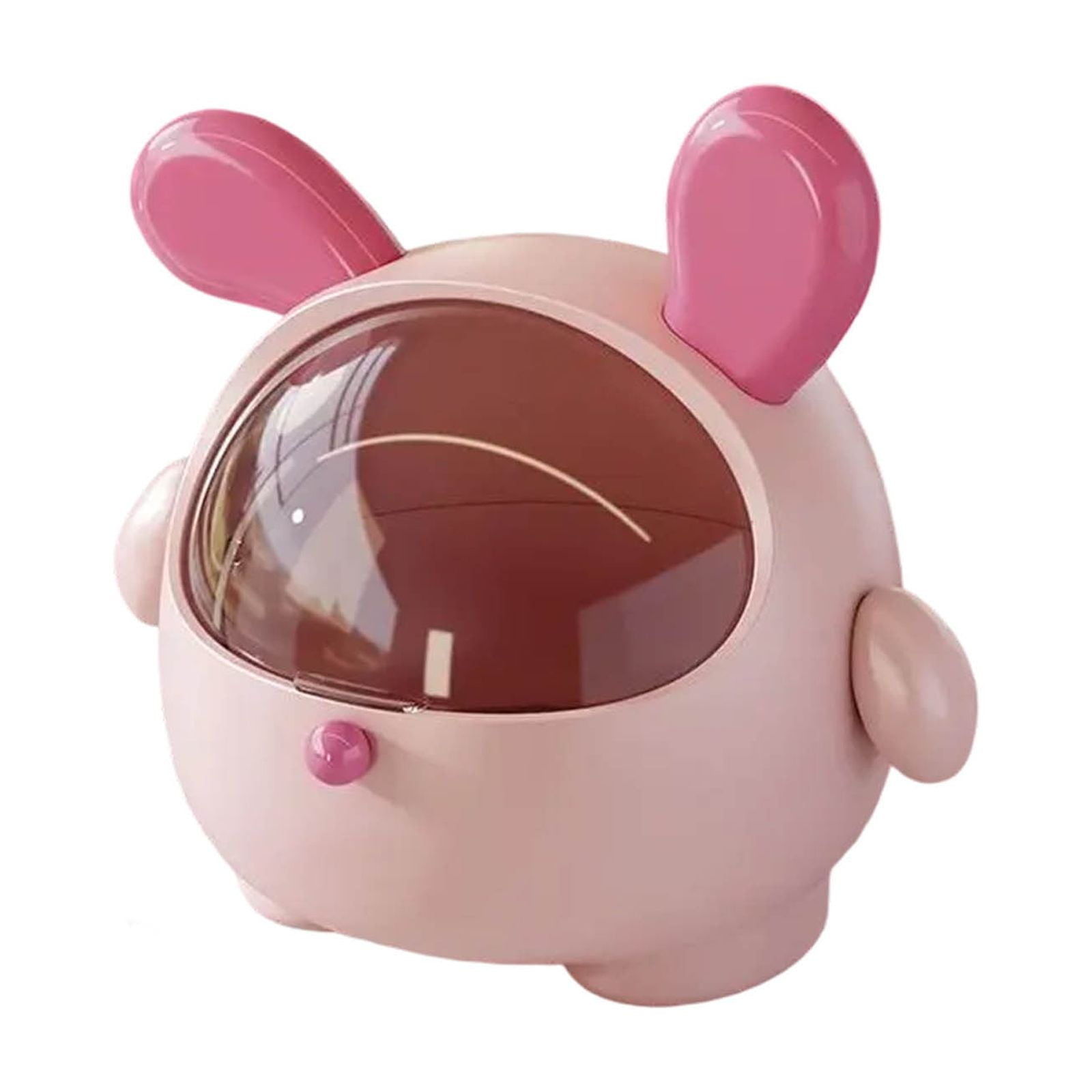 mtvxesu Plastic Trash Can with Lid, Cute Mini Desktop Trash Can With ...