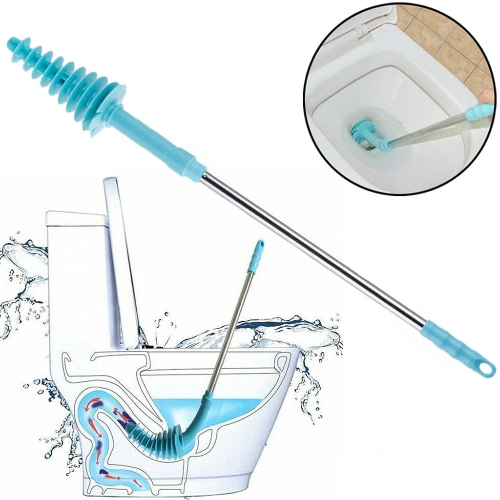 mtvxesu Plumber Snake for Toilet, Flexible Toilet Brush, Long Handle ...
