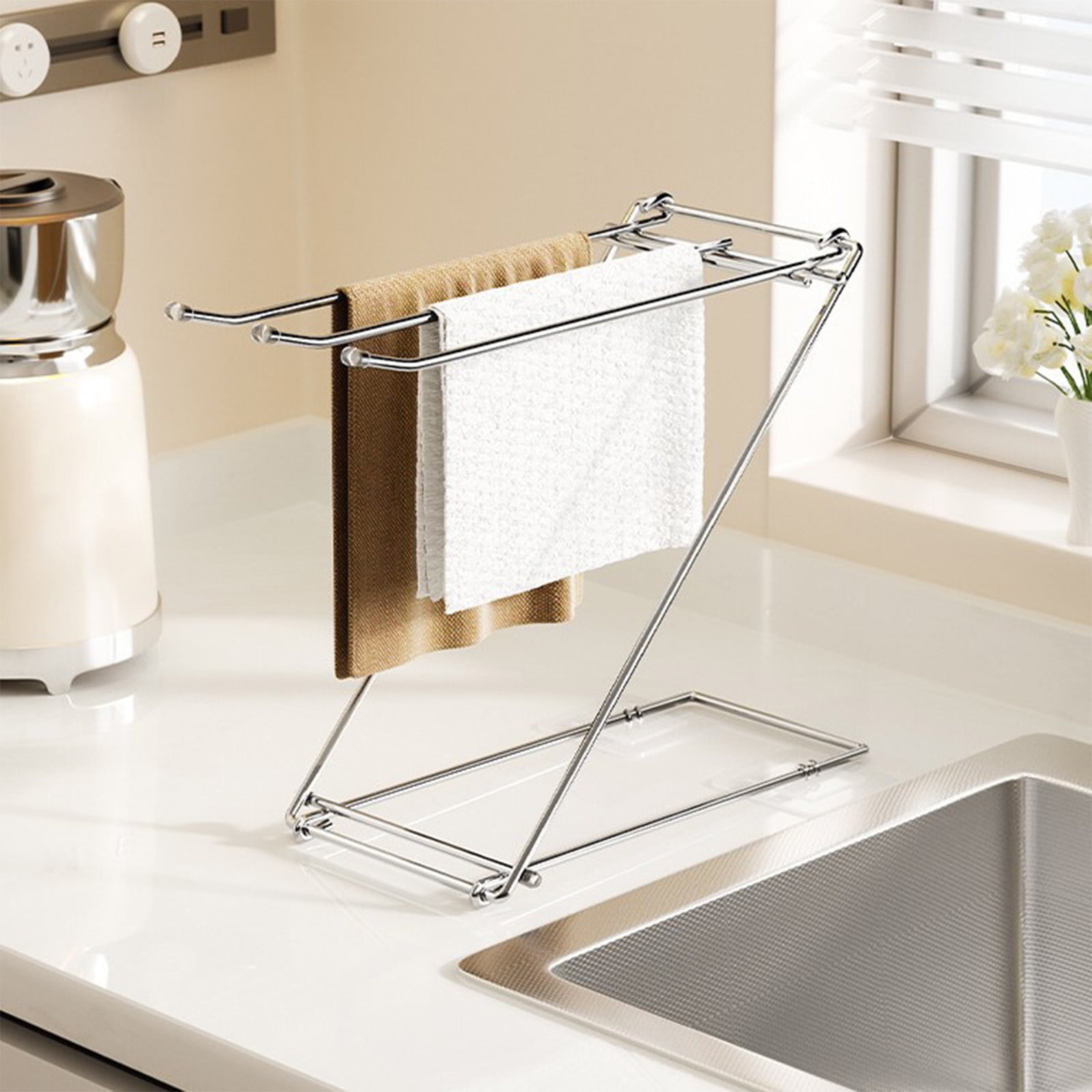 mtvxesu Racks for Storage, 304 Stainless Steel Cloth Rack, Foldable ...