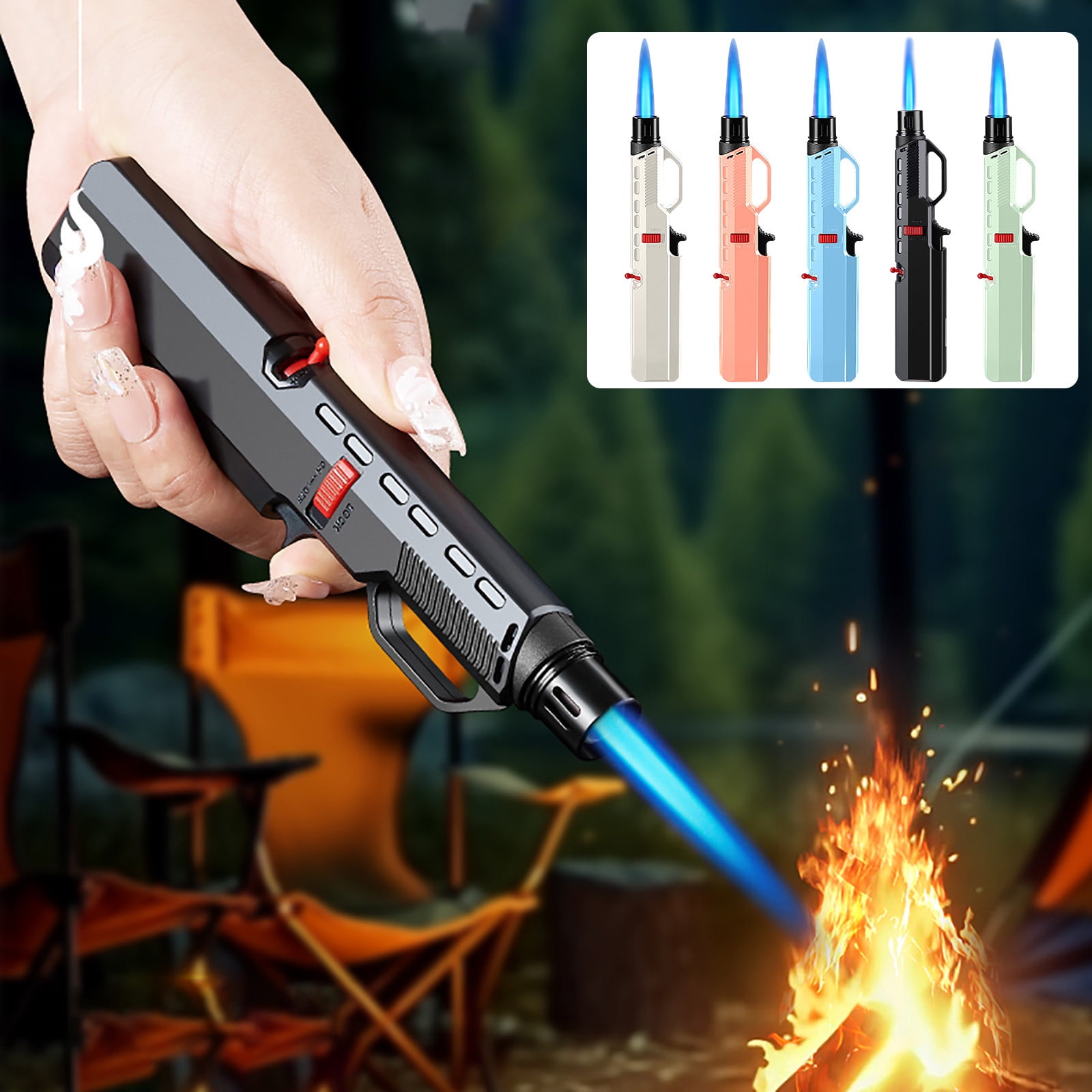 mtvxesu Rechargeable Igniter Torch Portable Gas Stove Lighter Powerful ...