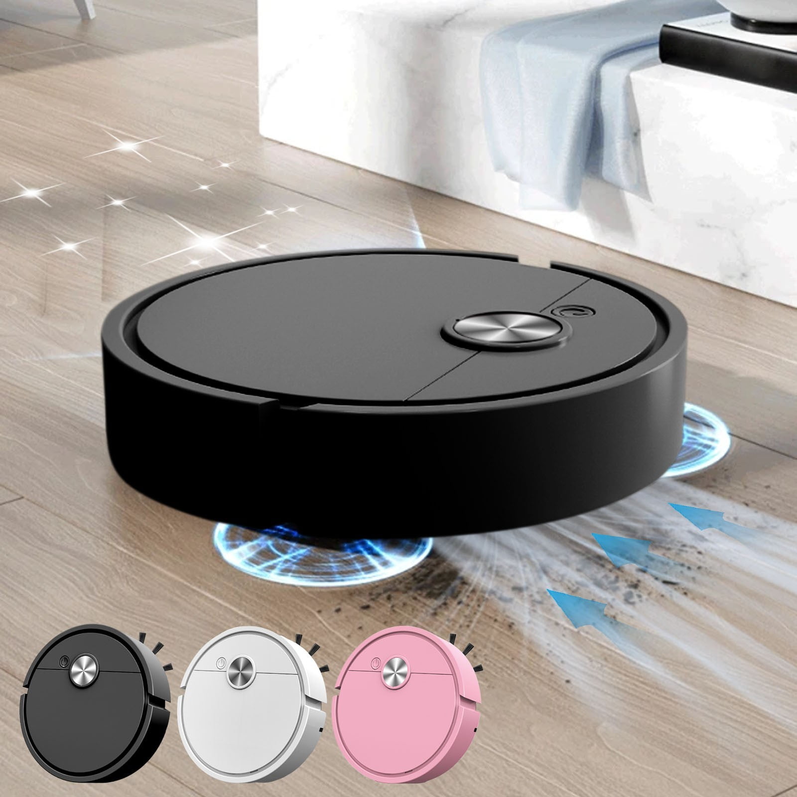 mtvxesu Robot Vacuum Cleaners, 3-in-1 Rechargeable Cleaning Machine ...