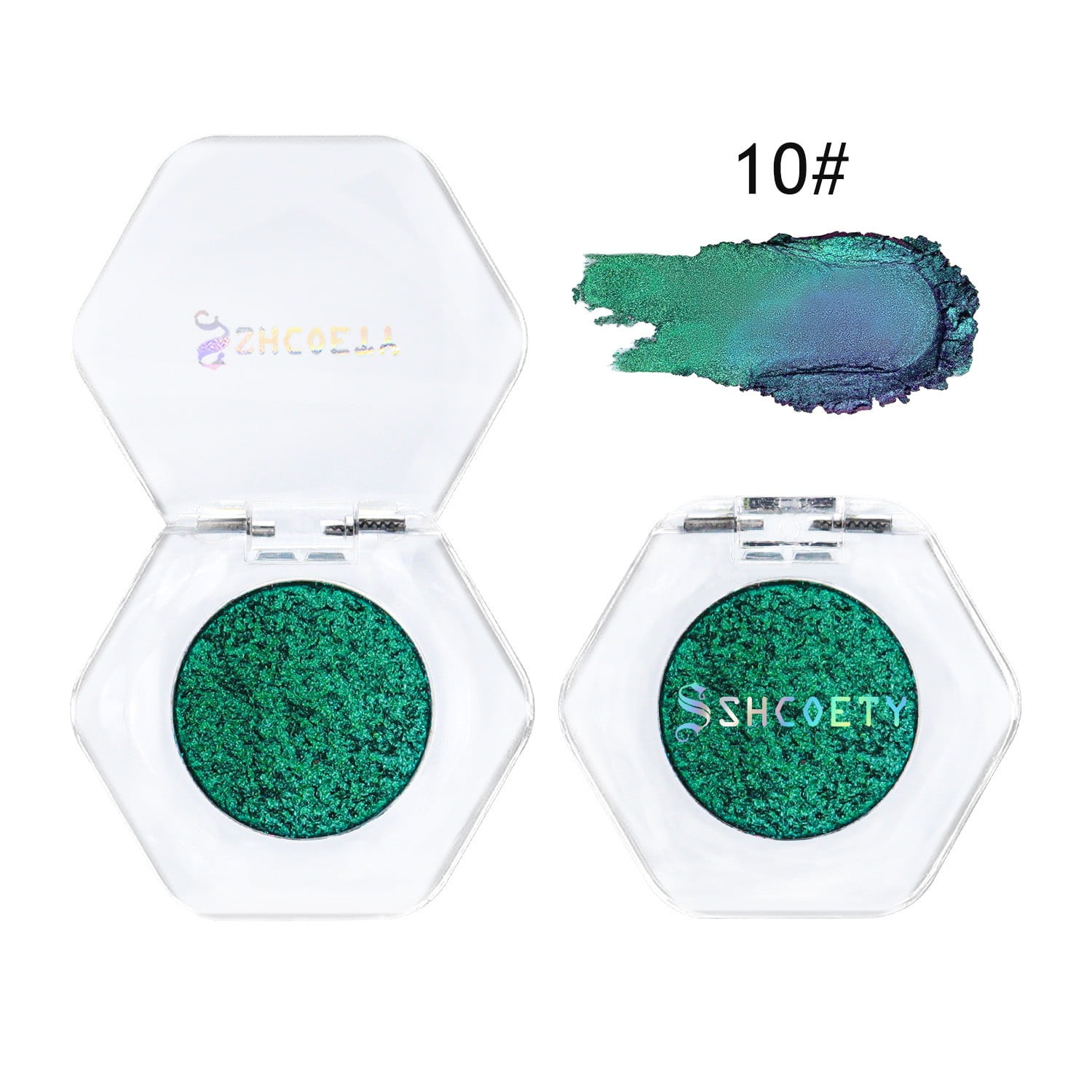 mtvxesu Shimmer Eyeshadow, 12-Color Metallics Optical Chameleons Longan Shadow Powder, Light ...