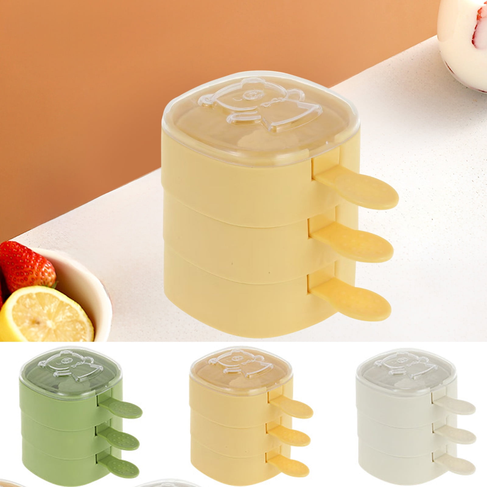 mtvxesu Silicone Molds, 3-Layer Ice Cream Molds, Summer Diy Homemade ...