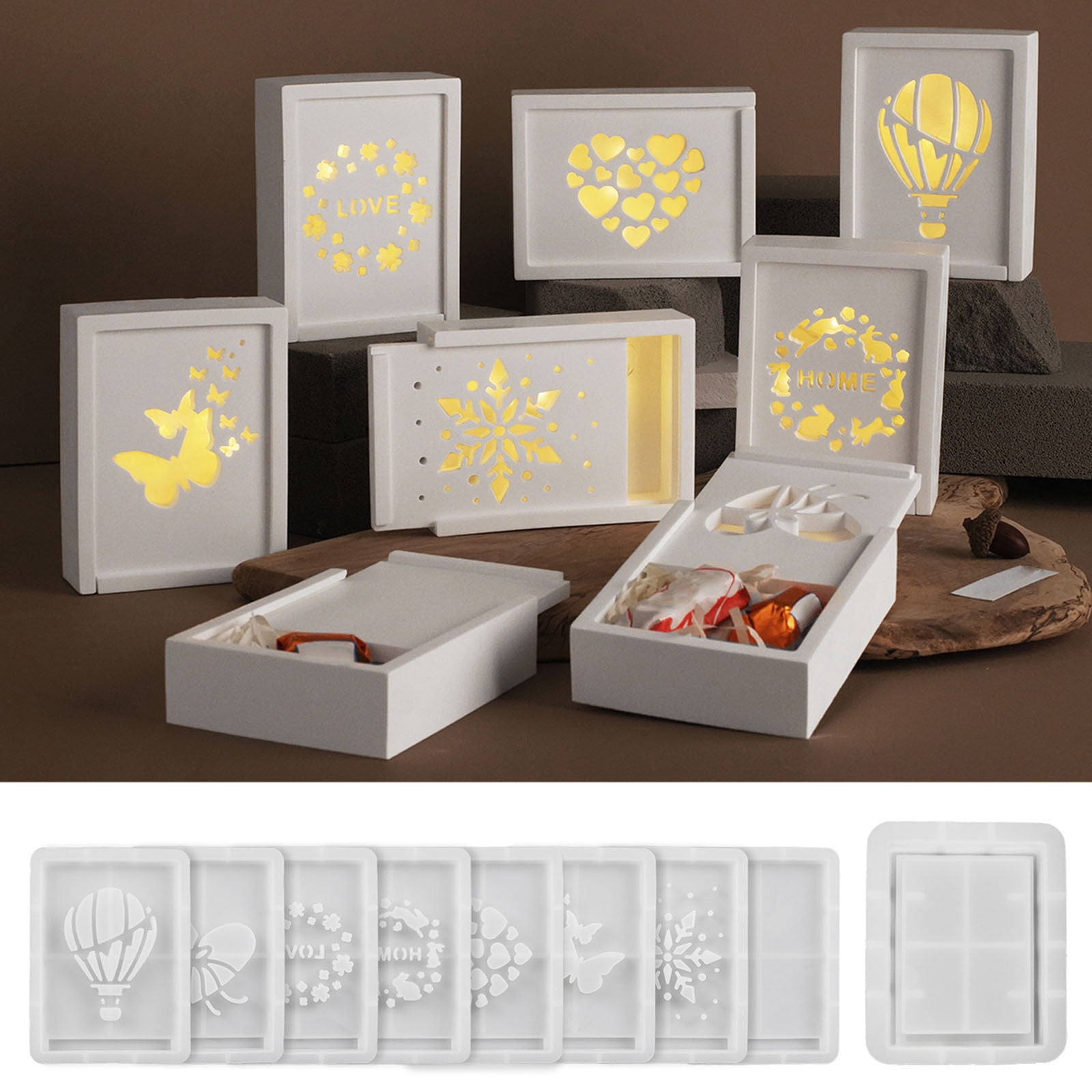 mtvxesu Silicone Popsicle Molds, Crystal Epoxy Silicone Mold ...