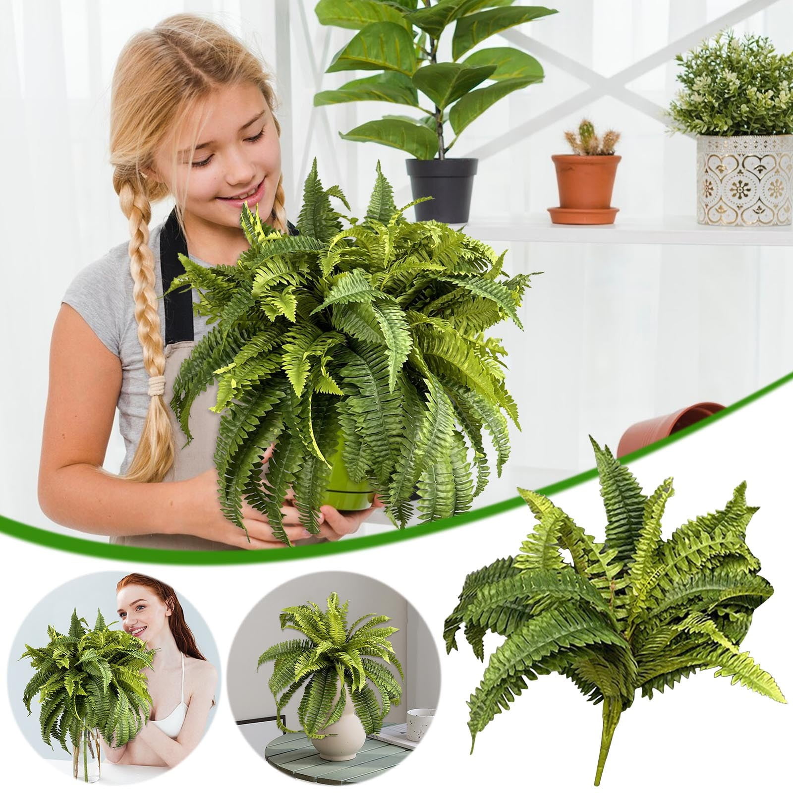 mtvxesu Simulated Persian Grass Small Persian Leaves,Home Décor Fake ...