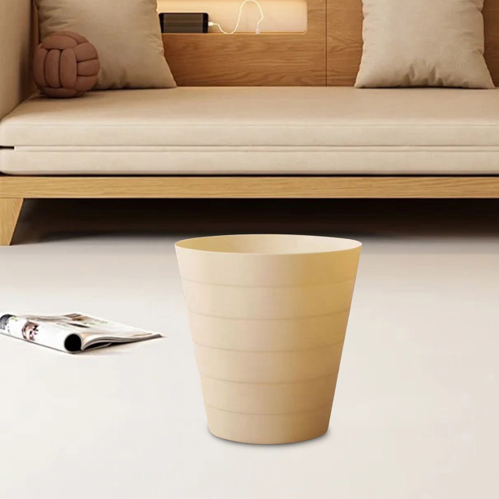 Small Plastic Round Trash Can for Bathroom, Office, Bedroom - Multiple ...