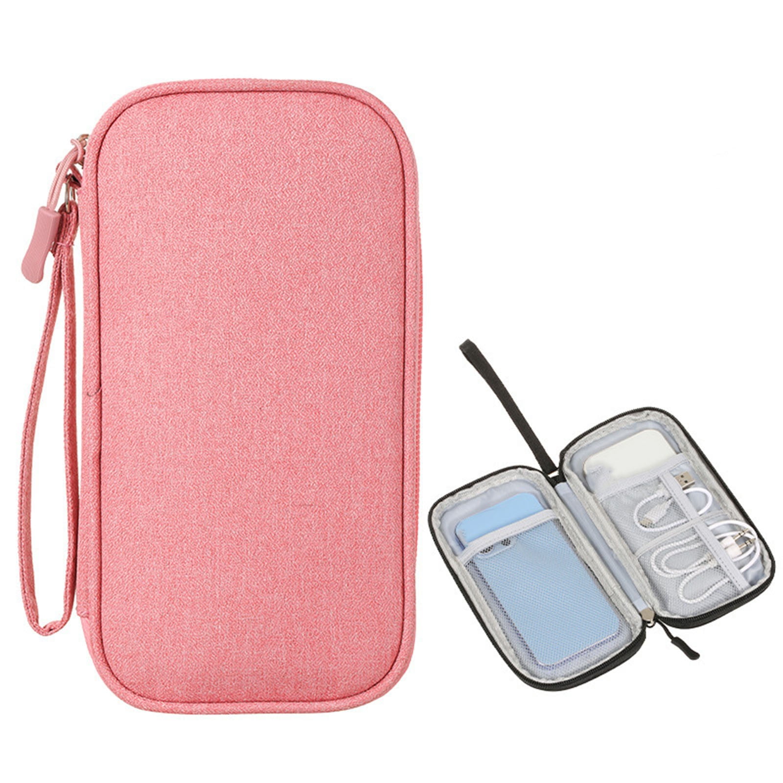 mtvxesu Portable Electronic Accessories Organizer Case - Double-Layer ...