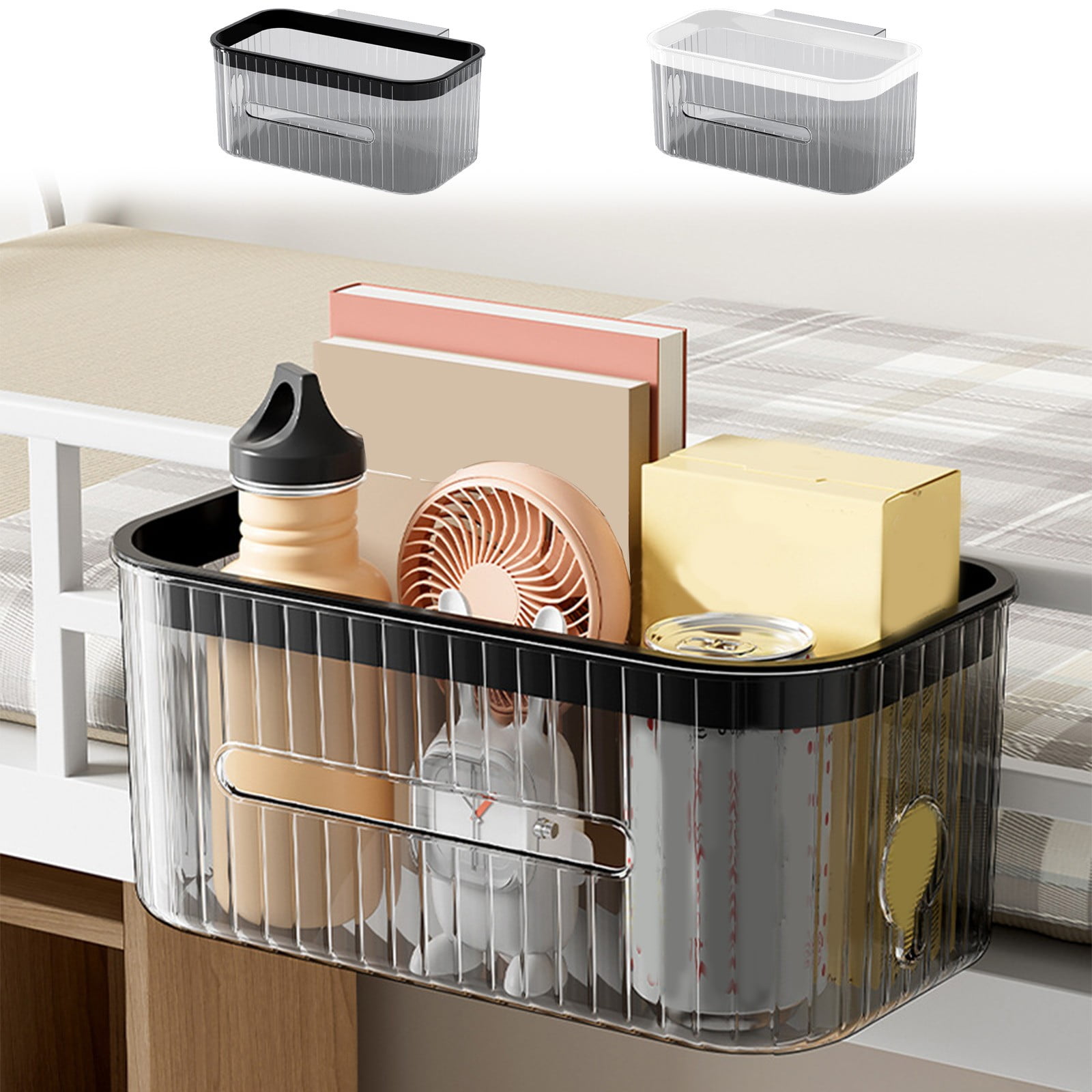 mtvxesu Storage Box, Square Hanging Basket Bedside Organizer, No-Punch ...