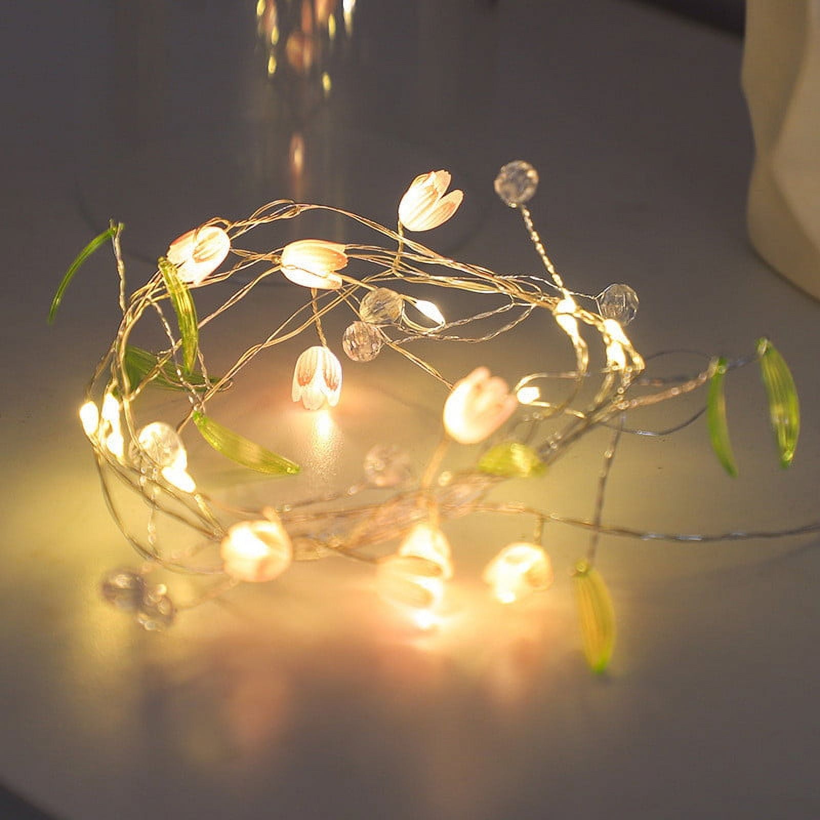 mtvxesu String Light Pole, New LED Flower Copper Wire Light String ...