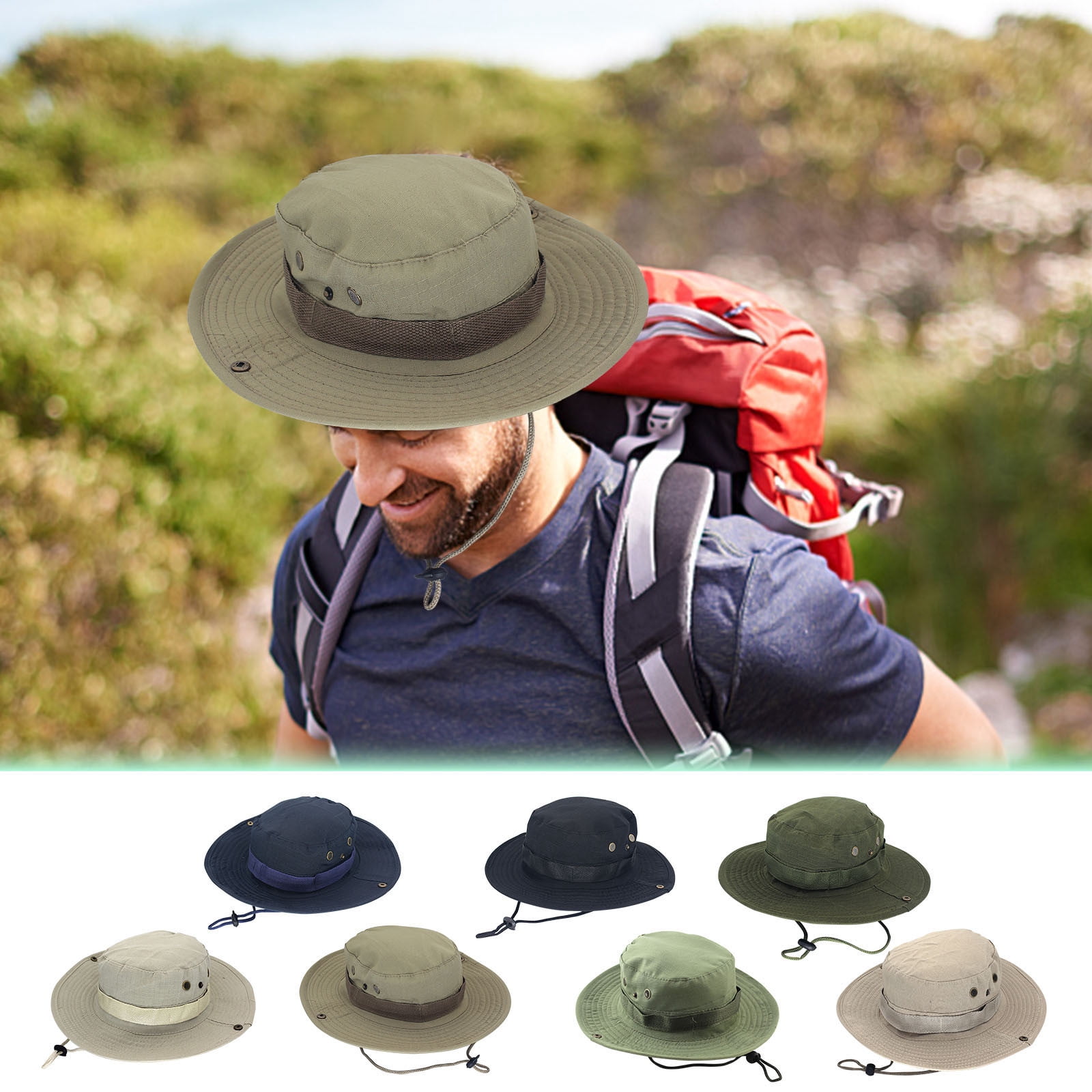mtvxesu Sun Hats for Men, Outdoor Sun Hat Bucket Hat Unisex Round Cap ...
