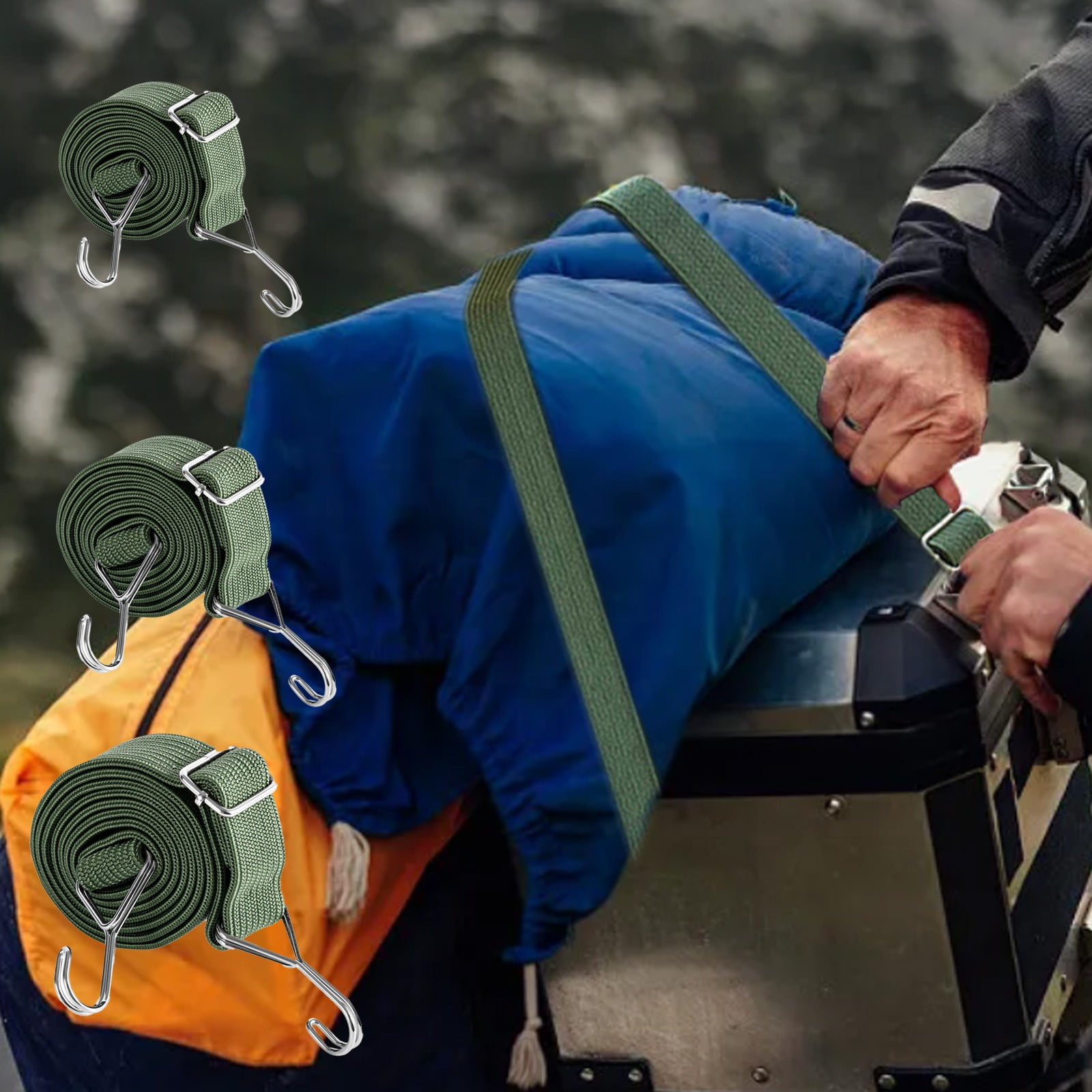 mtvxesu Super Strong Elastic Truck Binding Rope with Fast Buckle, 500cm ...