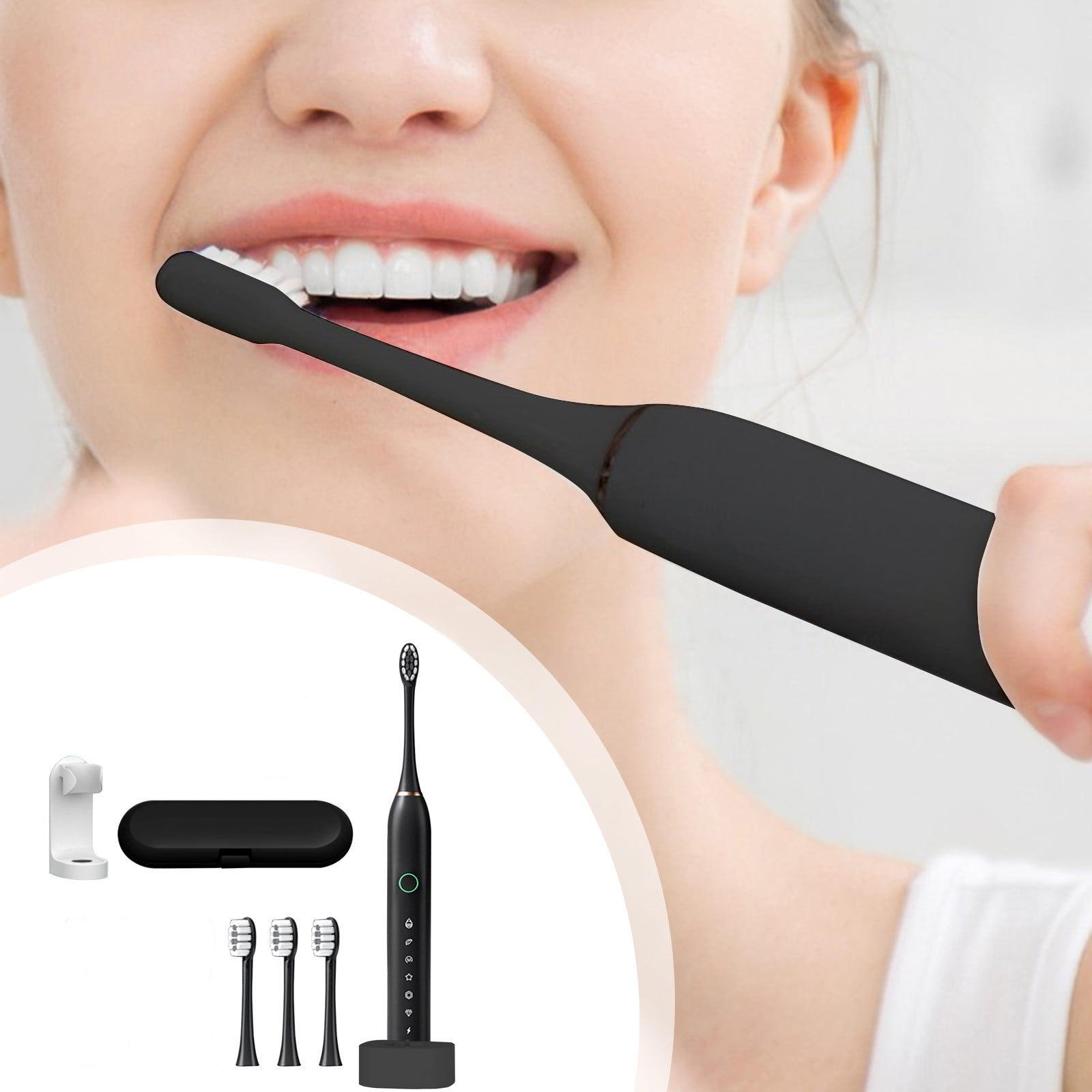 mtvxesu Toothbrush, Electric Toothbrush with 4 Brush Heads a Stand and ...