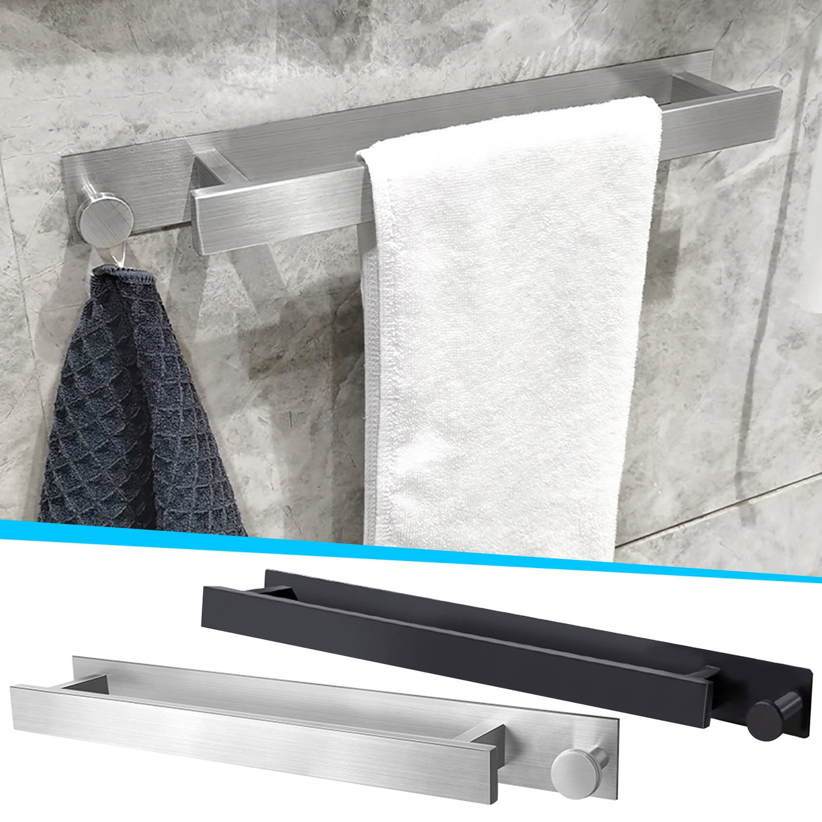 mtvxesu Towel Rack, Stainless Steel Towel Rack without Punching ...