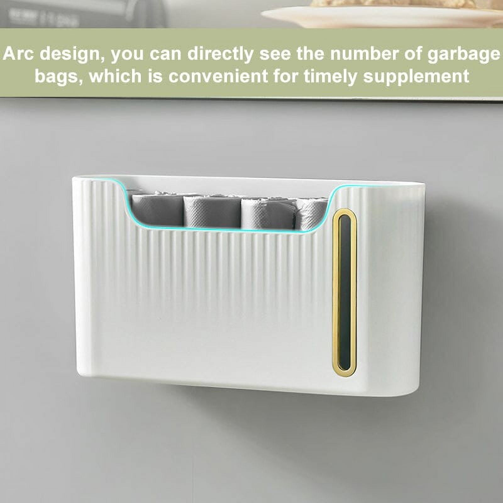 mtvxesu Trash Bag Dispenser, Wall Mounted Garbage Bag Organizer Trash ...