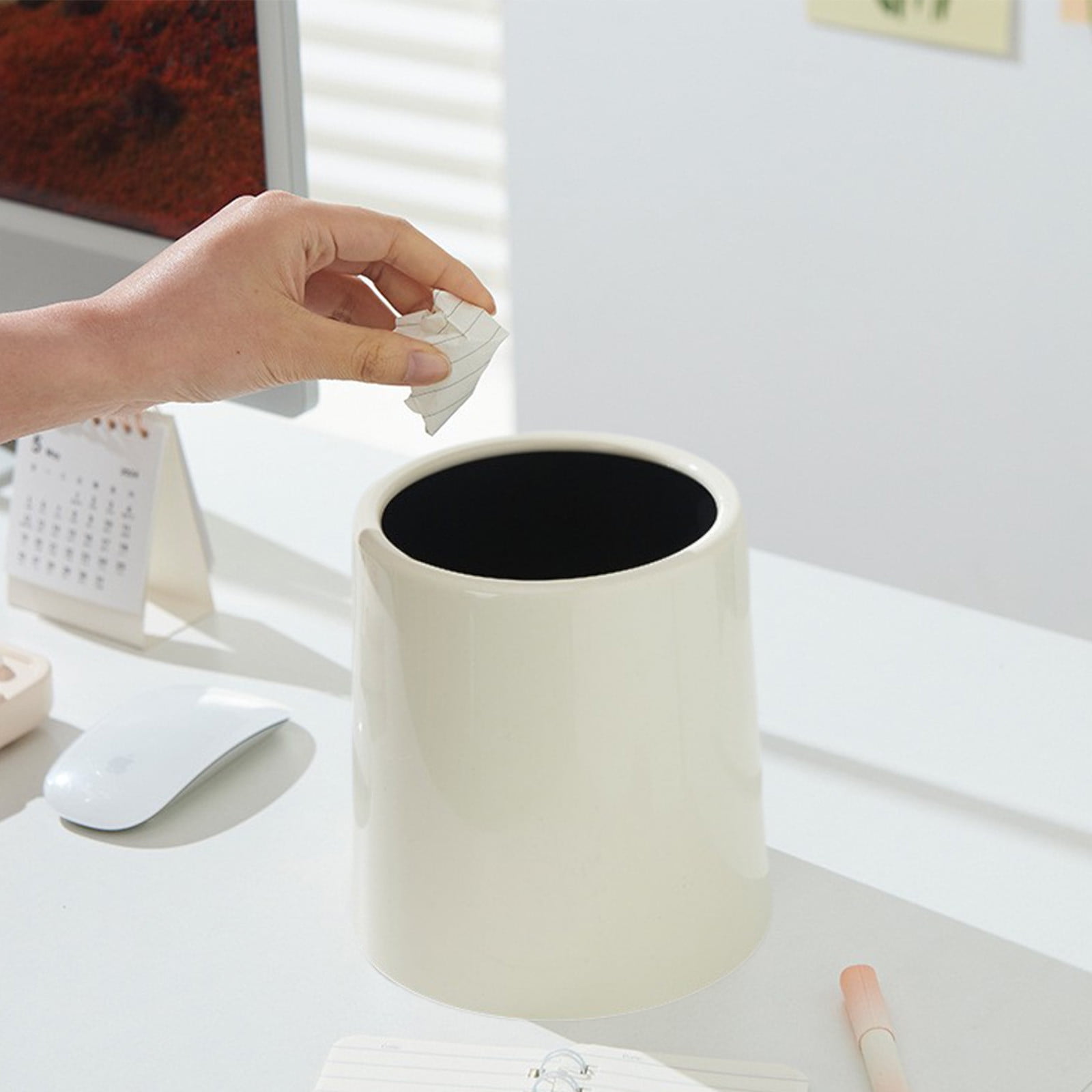 mtvxesu Trash Can with Lid Small, Mini Desktop Trash Can with Lid, Cute ...