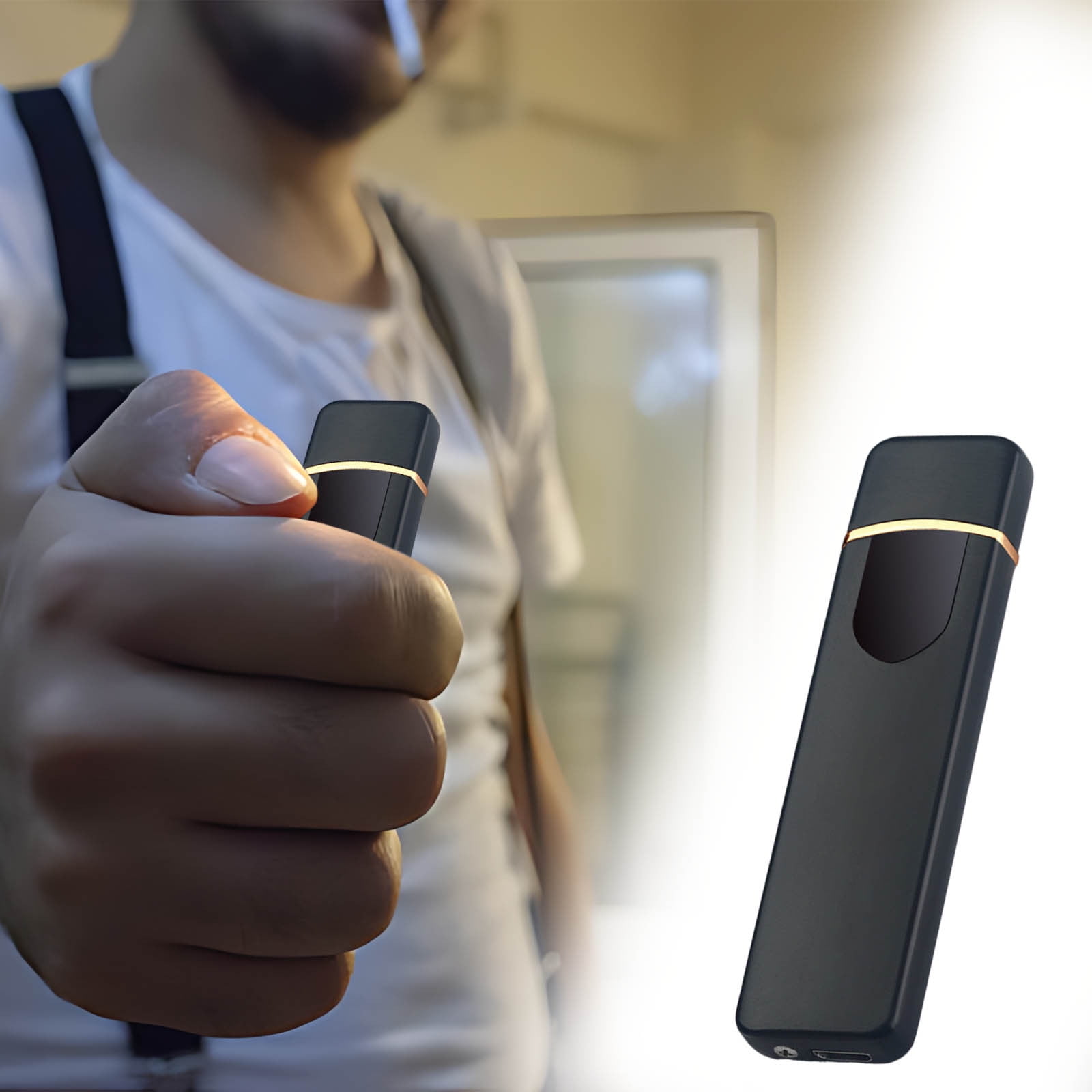 mtvxesu Usb Charging Rechargeable Flameless Lighter, Screen Induction ...