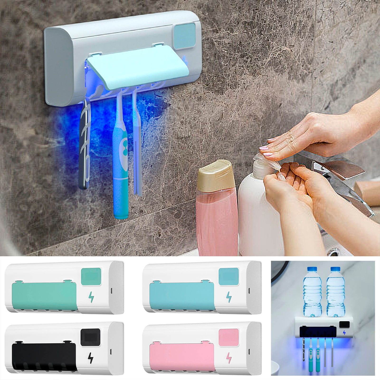mtvxesu Wall Toothbrush Holder, Smart Household Toothbrush Disinfection ...