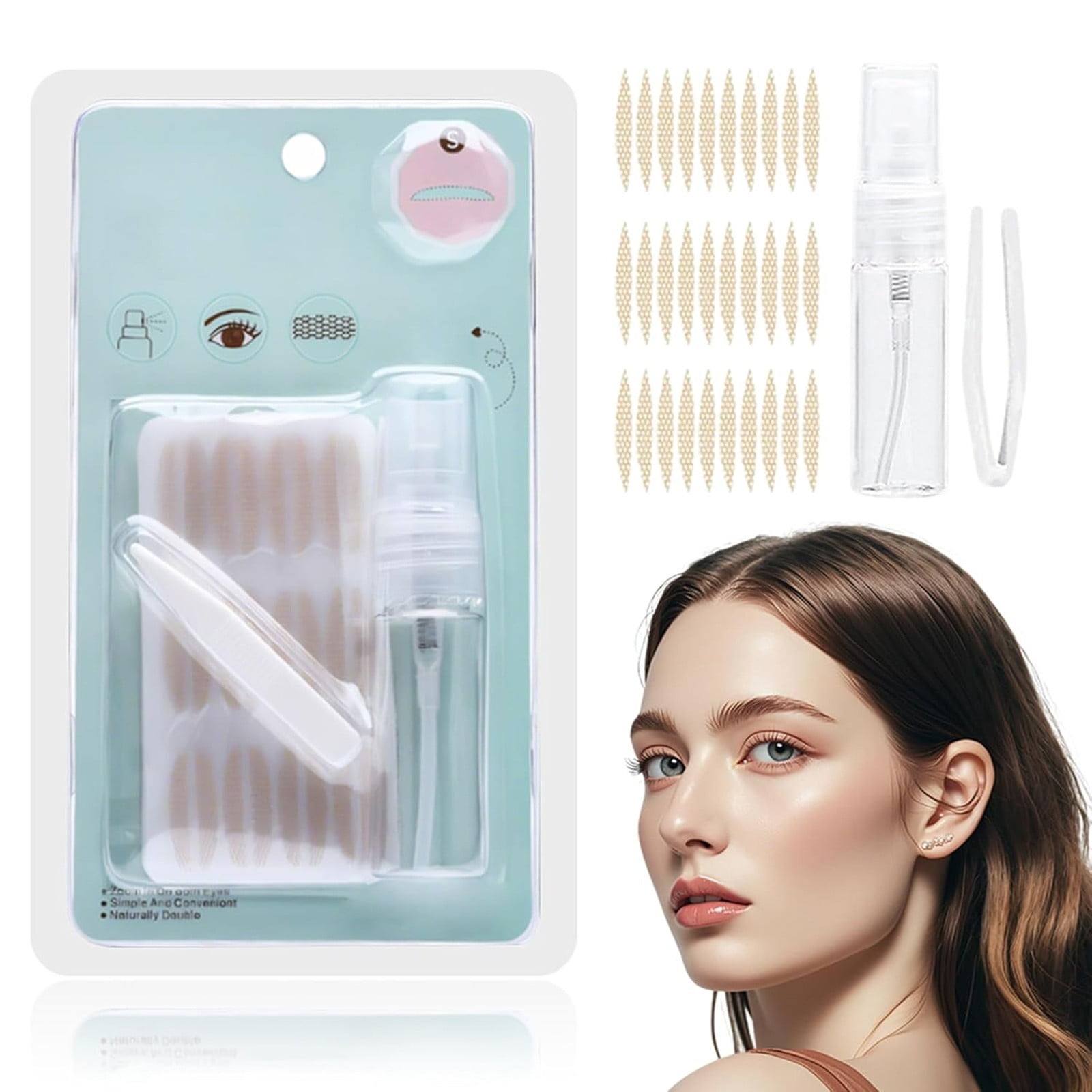 mtvxesu Waterproof Double Eyelid Tape Natural Fiber Lace Lifting Strip ...