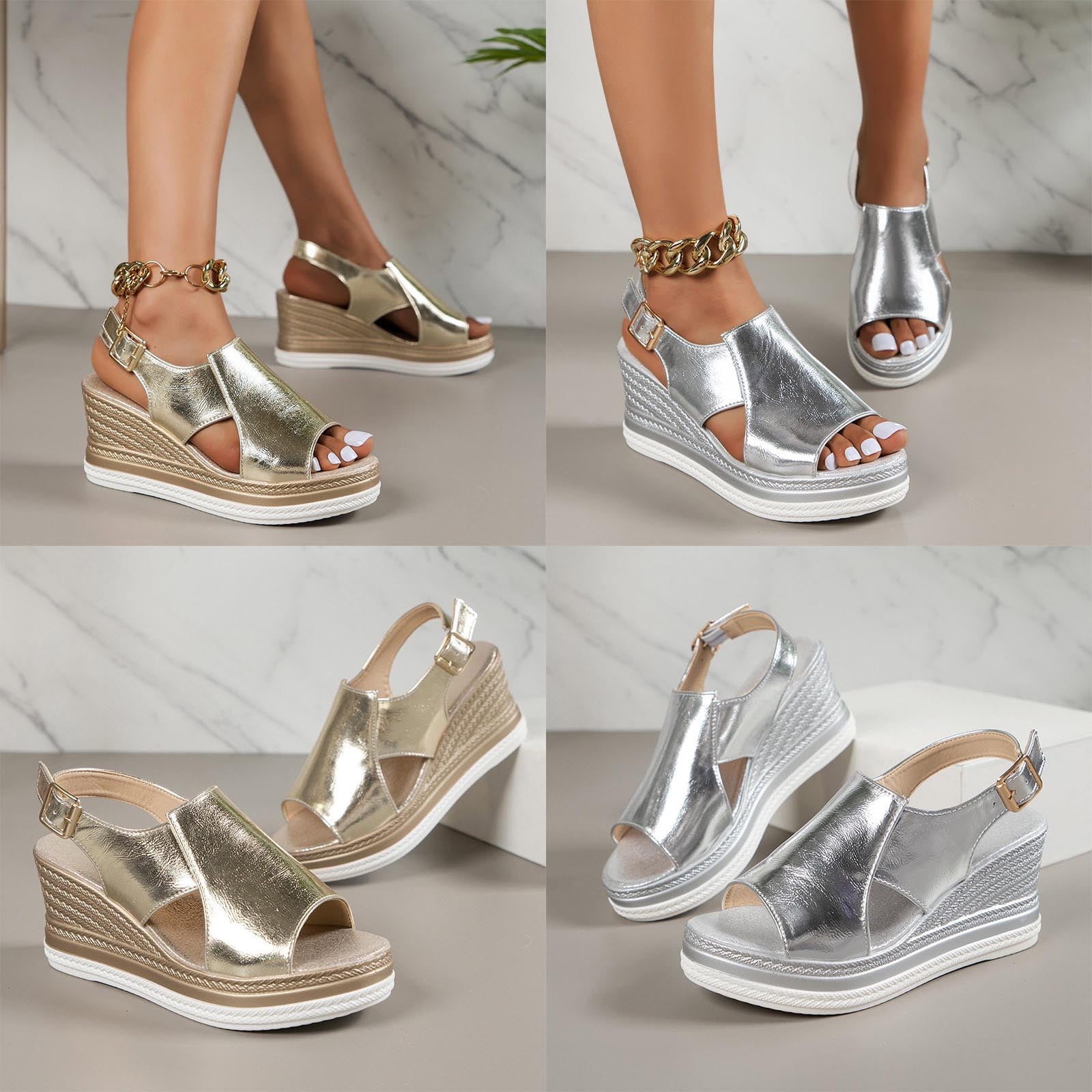 mtvxesu Womens Sandals, Women's Fashionable Slippers One Line Buckle ...