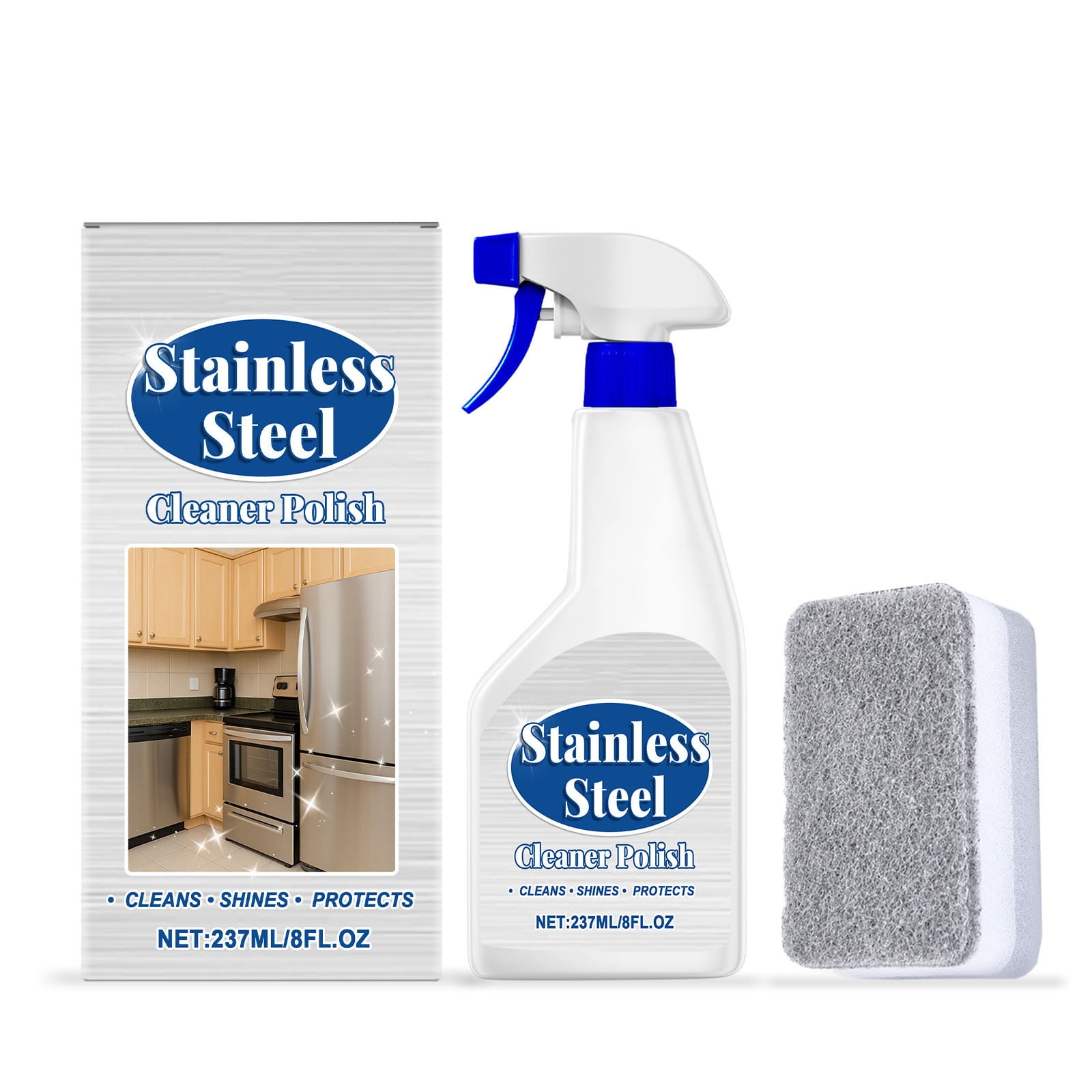 multicolor Stainless Steel Cleaner Spray Degreaser Fingerprint Remover ...